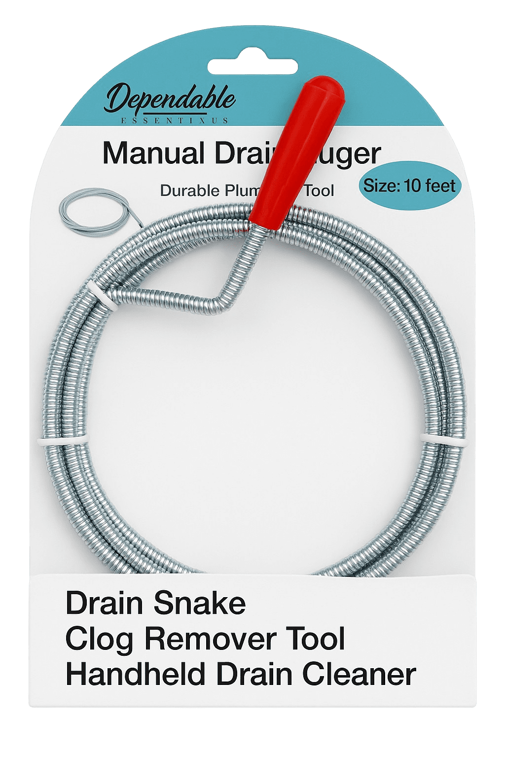 Manual Drain Snake & Clog Remover Tool – 6 Ft Metal Cable Hair ...