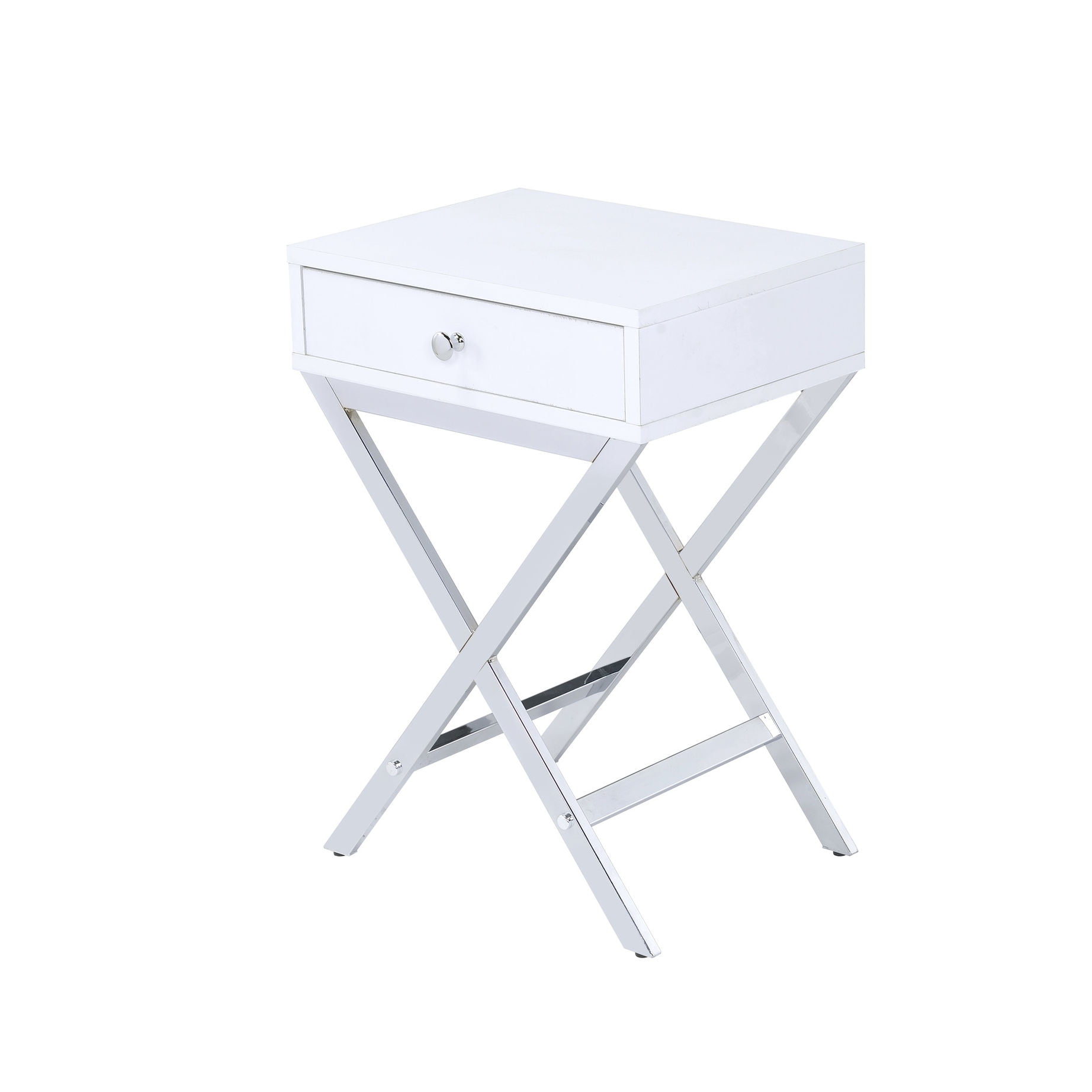 Manual Drawer, Chrome Base, White Top - Functional Table for Organizing ...