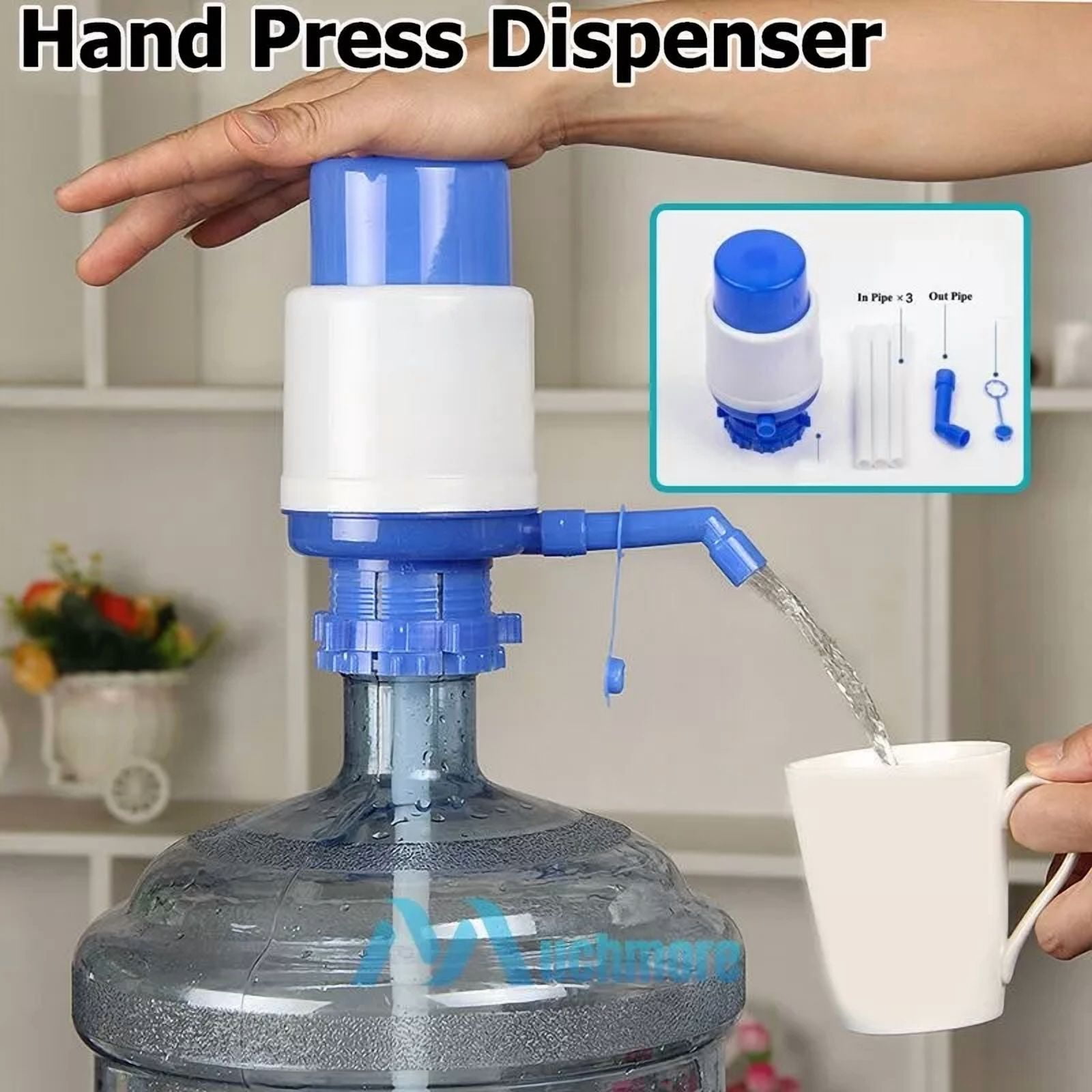 Manual Drinking Water Hand Press Pump For 4-6 Gallon Bottled Water Home ...