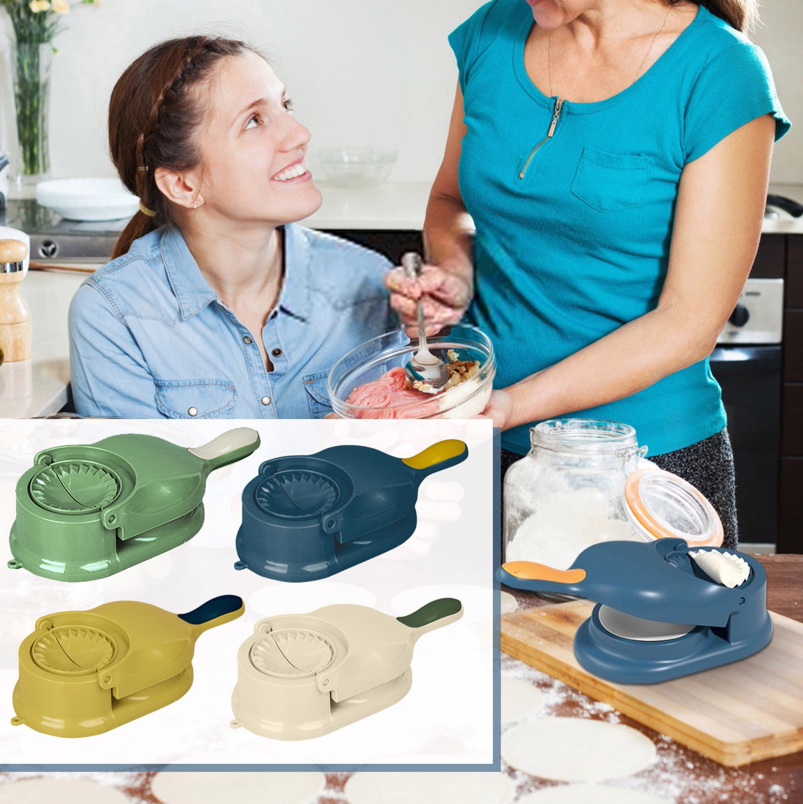 Manual Dumpling Maker Press, Dumpling Skin Dough Presser, Kitchen ...