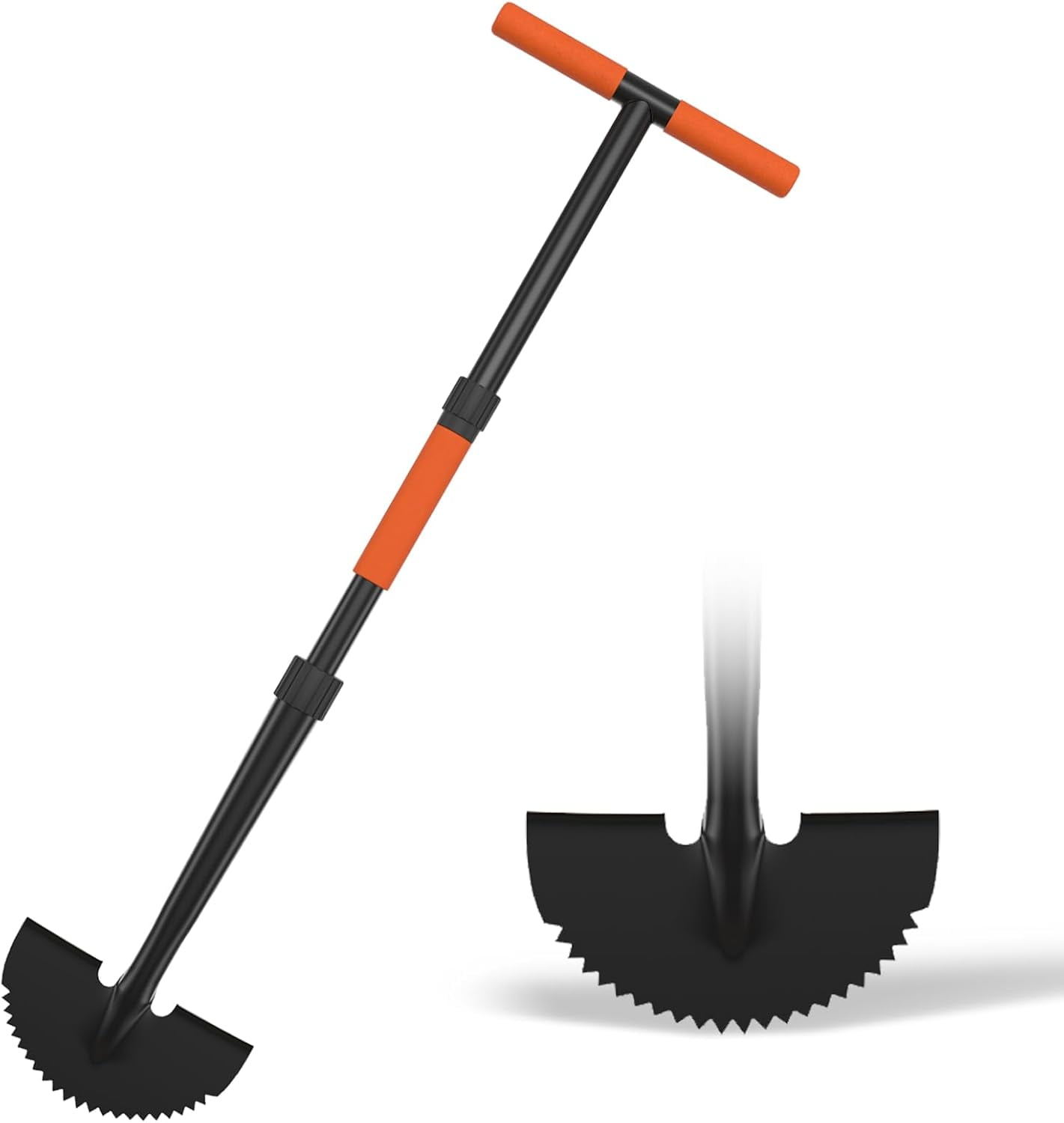 Manual Edger Lawn Tool, 41-inch Lawn Edger with Saw Tooth Blade, Half ...