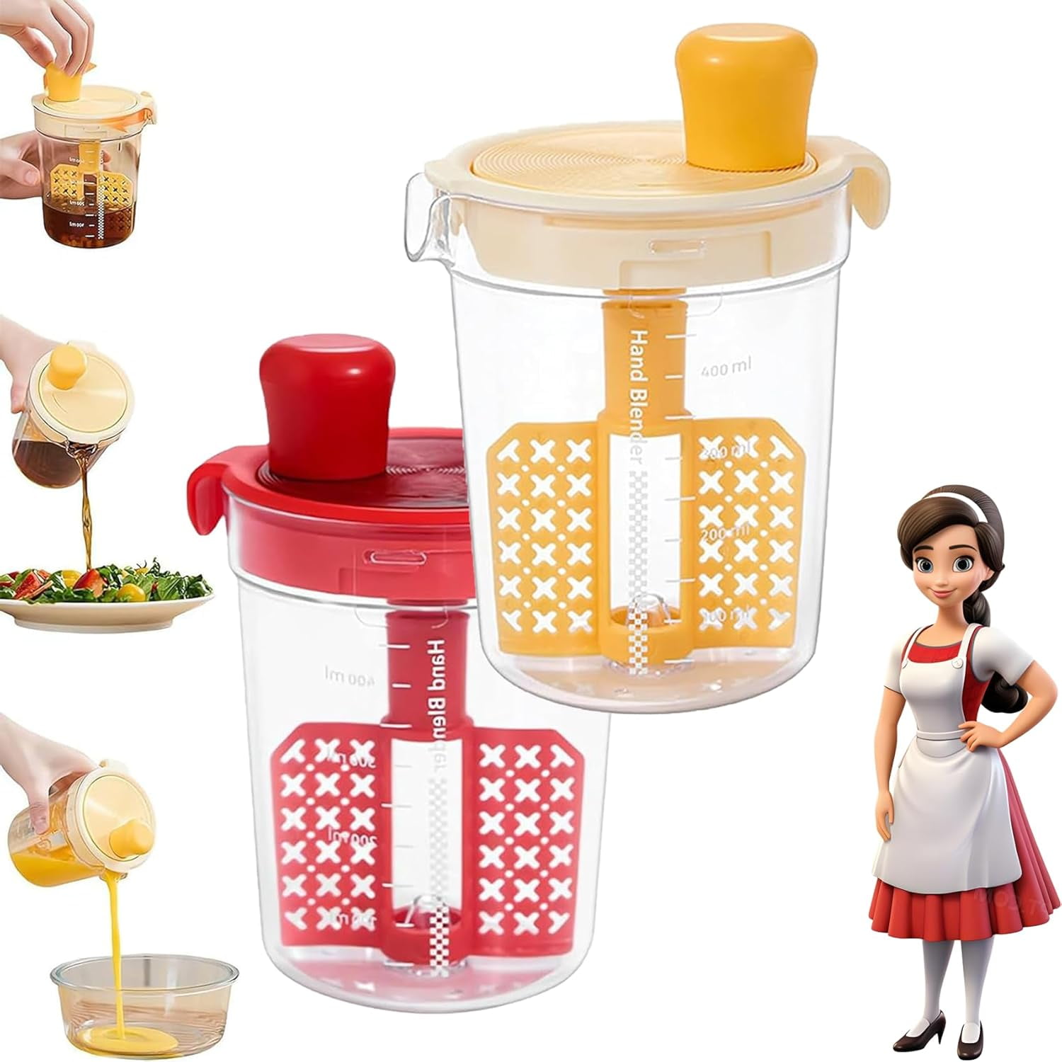 Manual Egg Mixing Cup with Scale, Manual Egg Mixer Cup with Scale Line ...