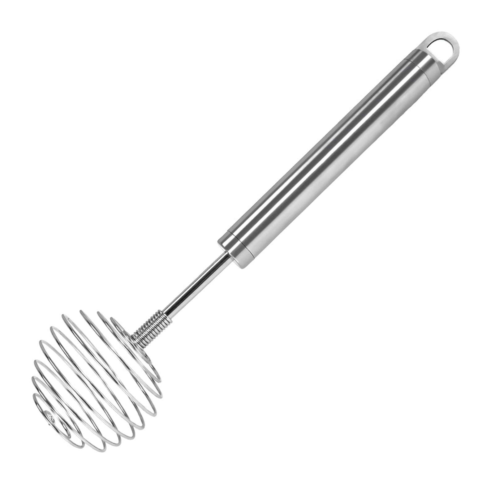 Stainless Steel Spring Whisk Handheld Butter Eggs Mixer Hand Push Stir ...