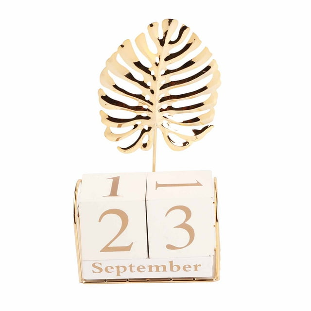 Manual Flip Calendar Wooden Perpetual Calendar Home Desktop Crafts ...