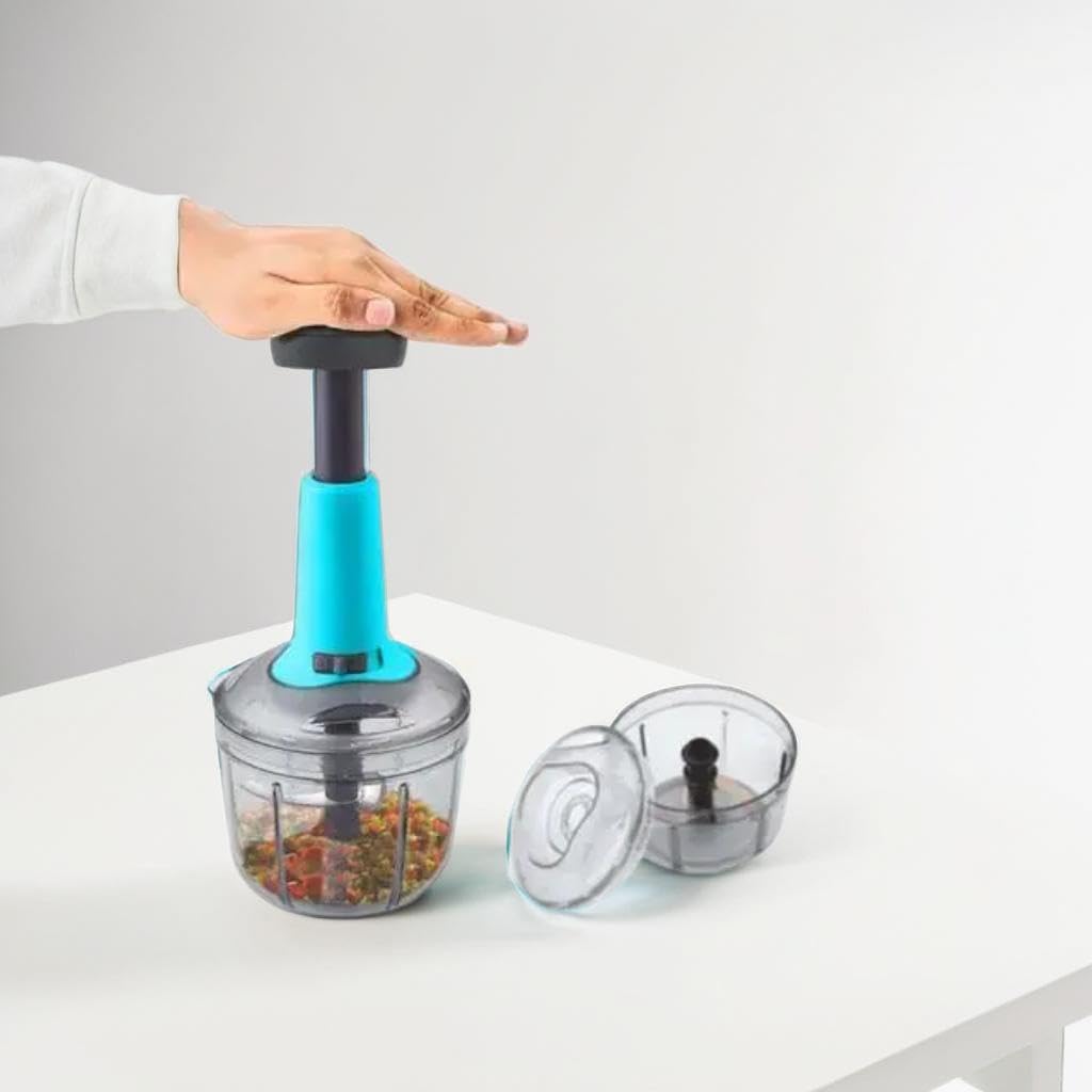 Manual Food Chopper with Push HandleFood Chopper 650ml 3Blade Steel ...