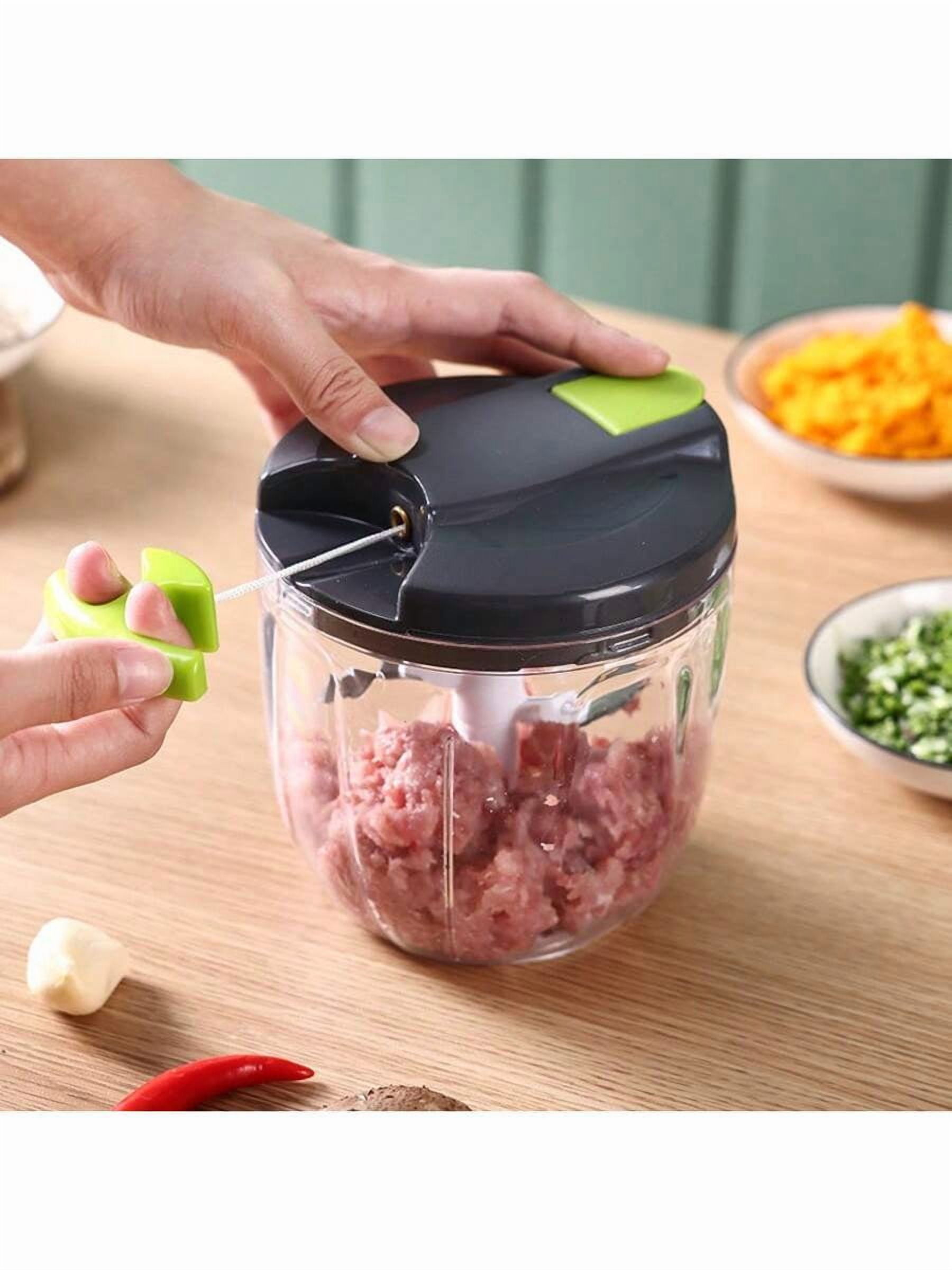 Manual Food Processor - Hand-Pull String Vegetable Chopper | Garlic ...