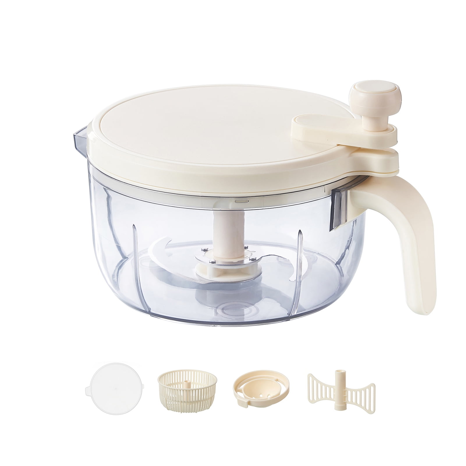 Manual Food Processor Set - Sharp Blade Design, Compact Size, Hand ...