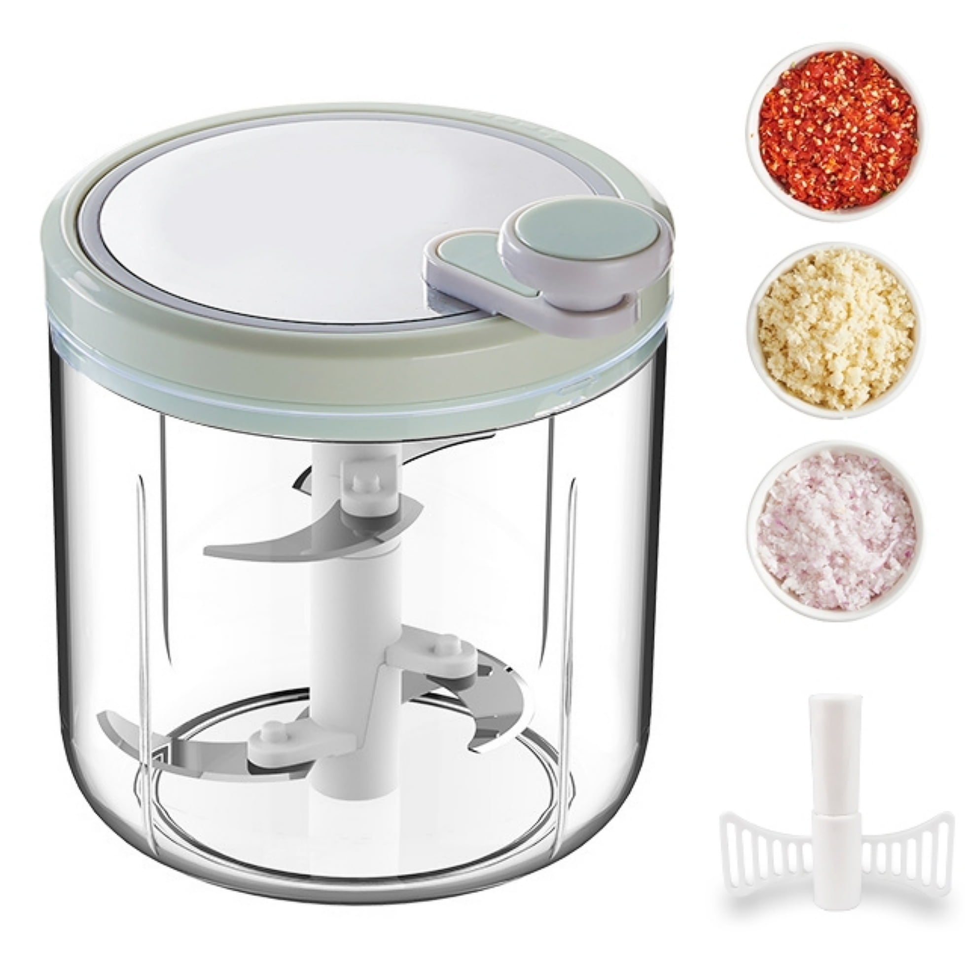 Manual Large Non-Electric Food Processor, Vegetable and Nut Dicer ...