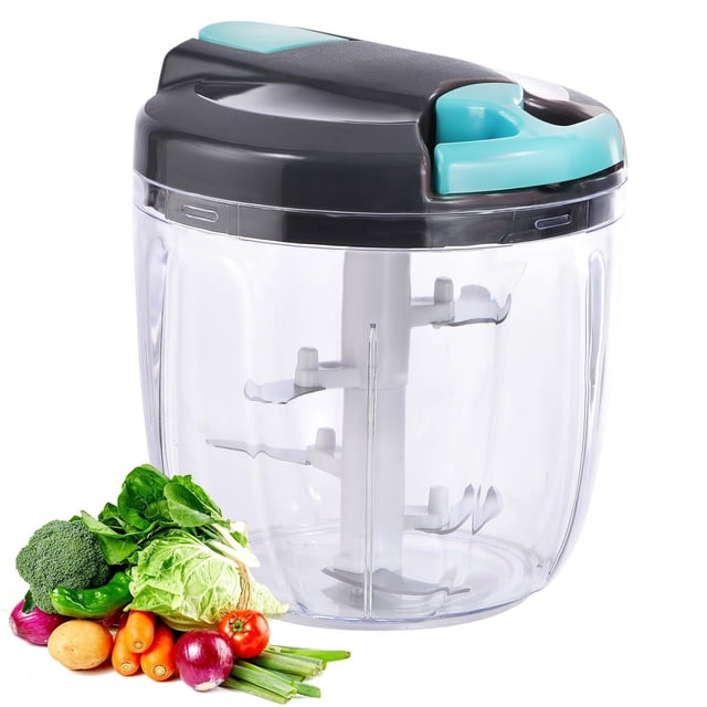 Manual Food Processor Vegetable Chopper, Portable Hand Pull String ...