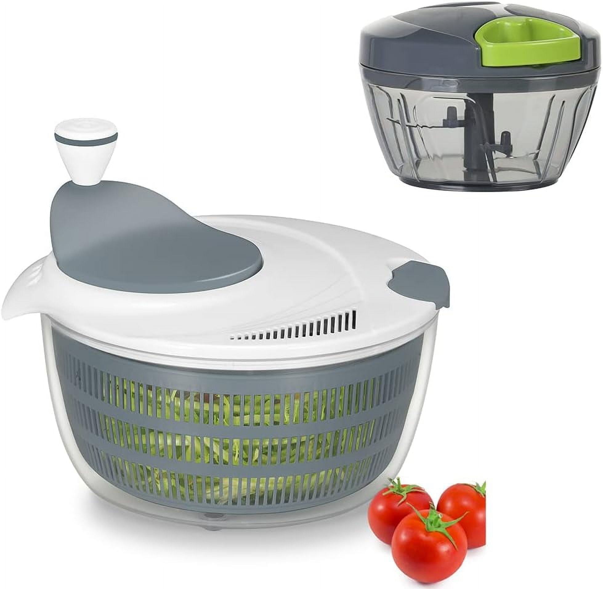 Manual Food Processor with Salad Spinner Lettuce Dryer and Vegetable ...