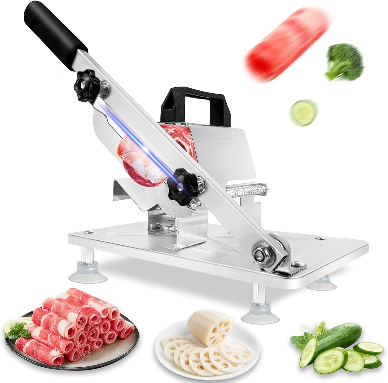 Manual Frozen Meat Slicer Machine for Home Use Meat Cutter Upgraded ...
