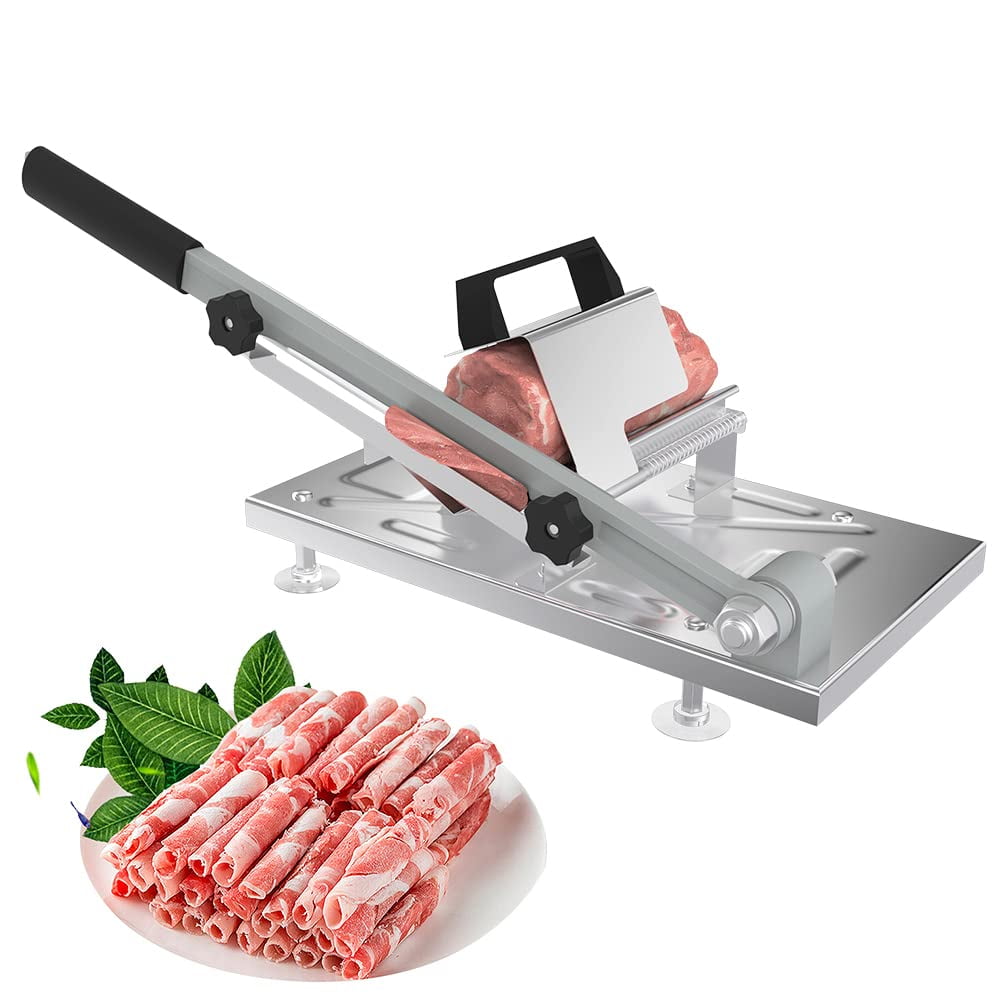 Manual Frozen Meat Slicer,Stainless Steel Meat Cleavers for Beef Mutton and Pork Roll,Food ...