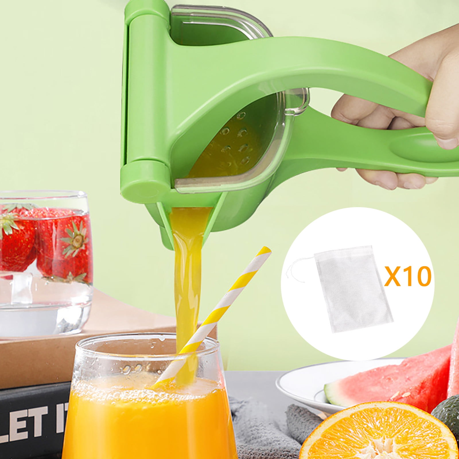 Manual Fruit Juicer Hand Press Squeezer | ABS Portable Citrus Lemon ...