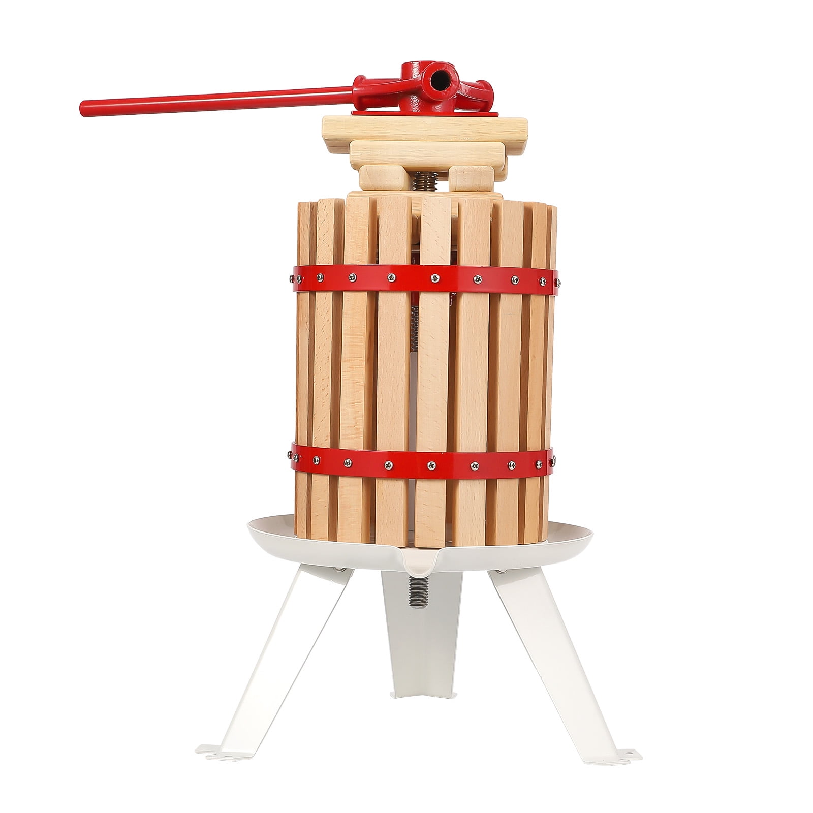 Manual Fruit Wine Press, 1.6 Gal Solid Wood Fruit and Wine Press, with ...