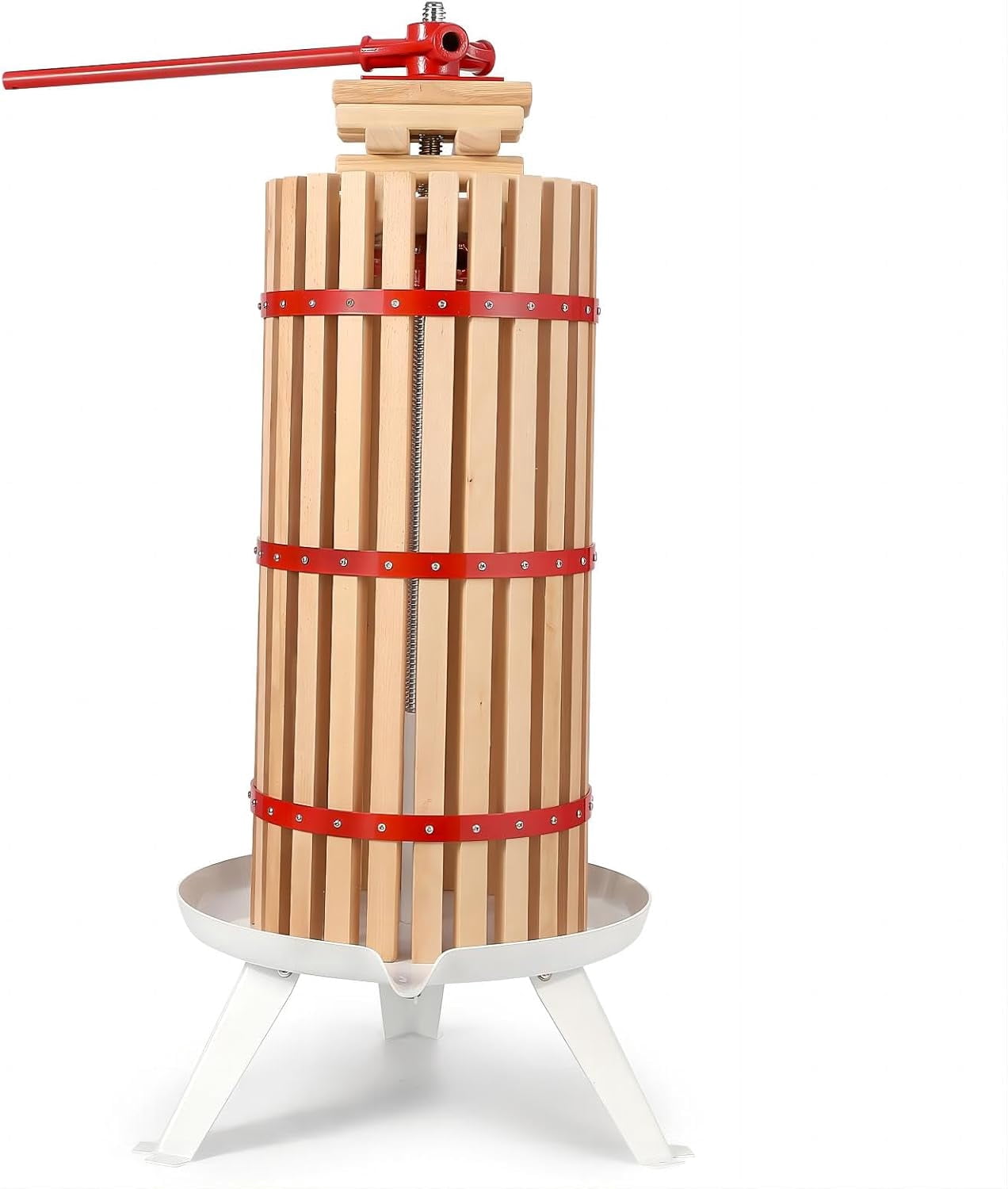 Manual Fruit Wine Press,7.9 Gallon Wood Steel Fruit and Wine Press With ...