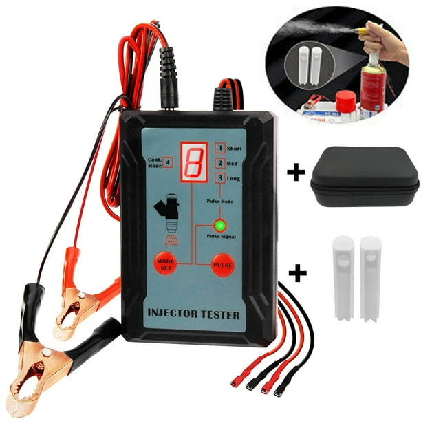 Manual Fuel Injector Tester Cleaner Adapter 12V Car Fuel Nozzle Flush ...
