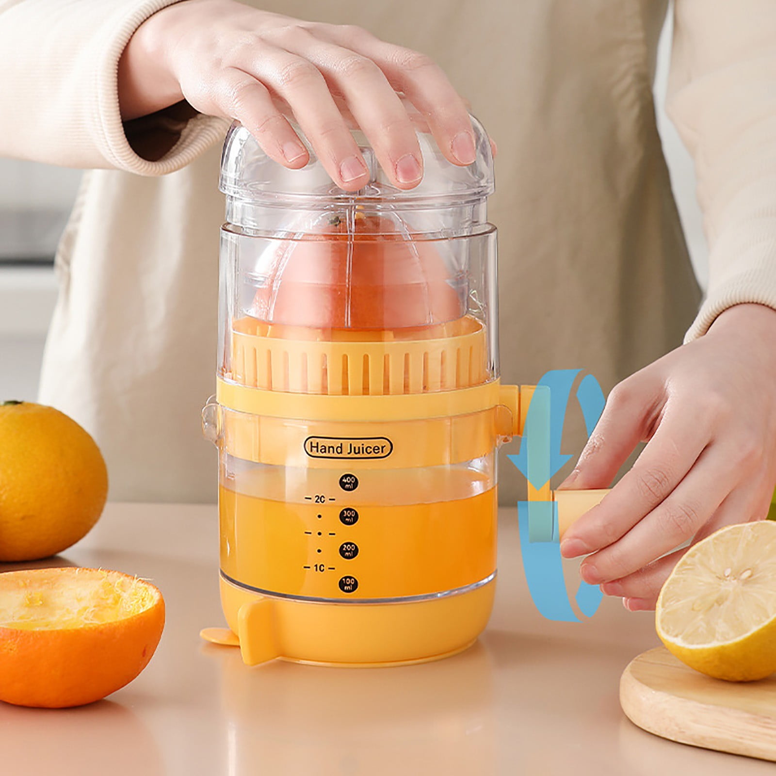 Manual Hand Cranked Juicer, Portable Manual Juicer Machine With Handle ...