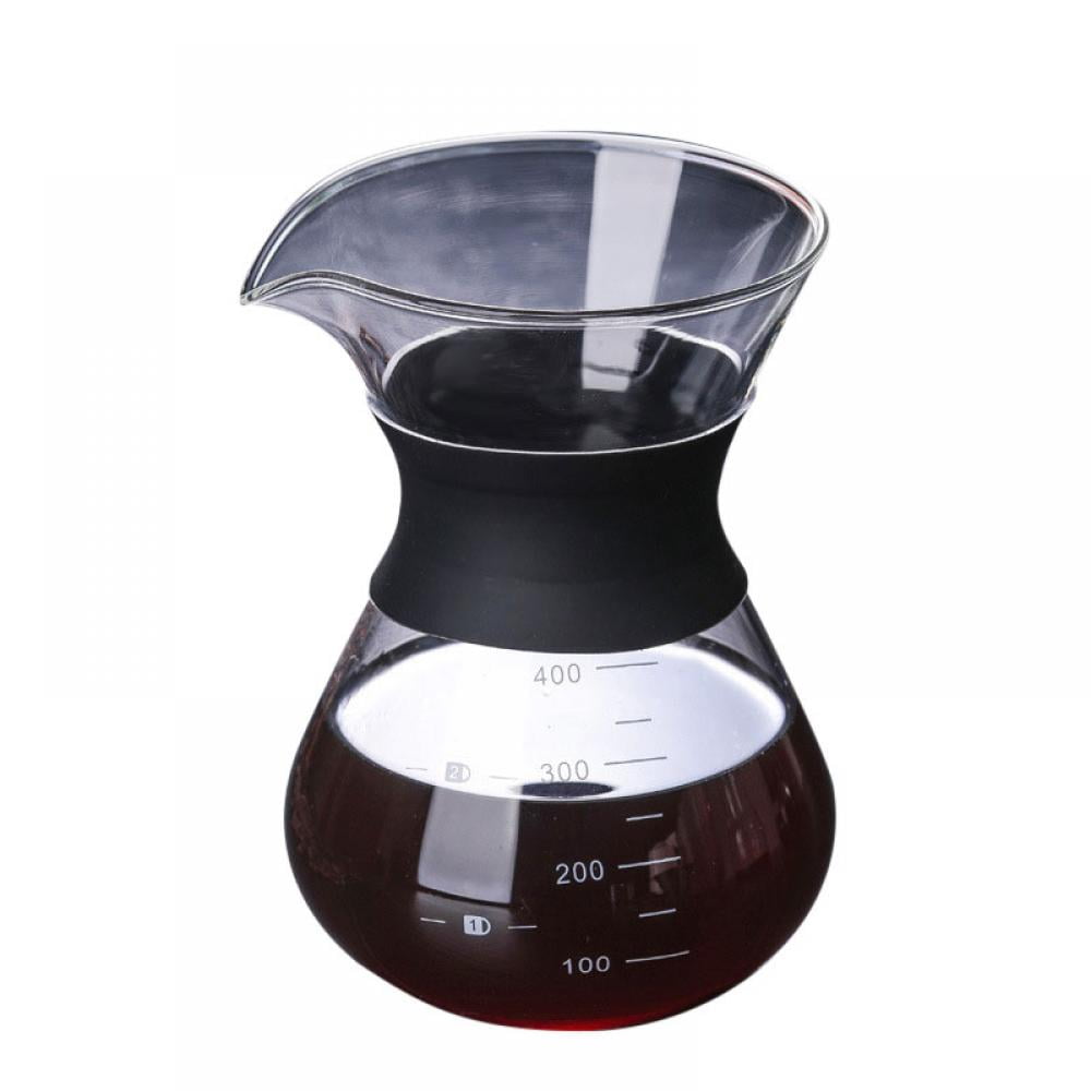 Manual Hand Drip Coffee Maker Glass Pot with Reusable Filter - Walmart.com