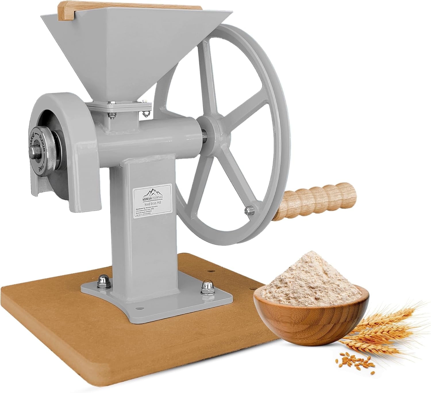 Manual Hand Grain Mill Matte Silver | Heavy-Duty Hand Operated Food ...