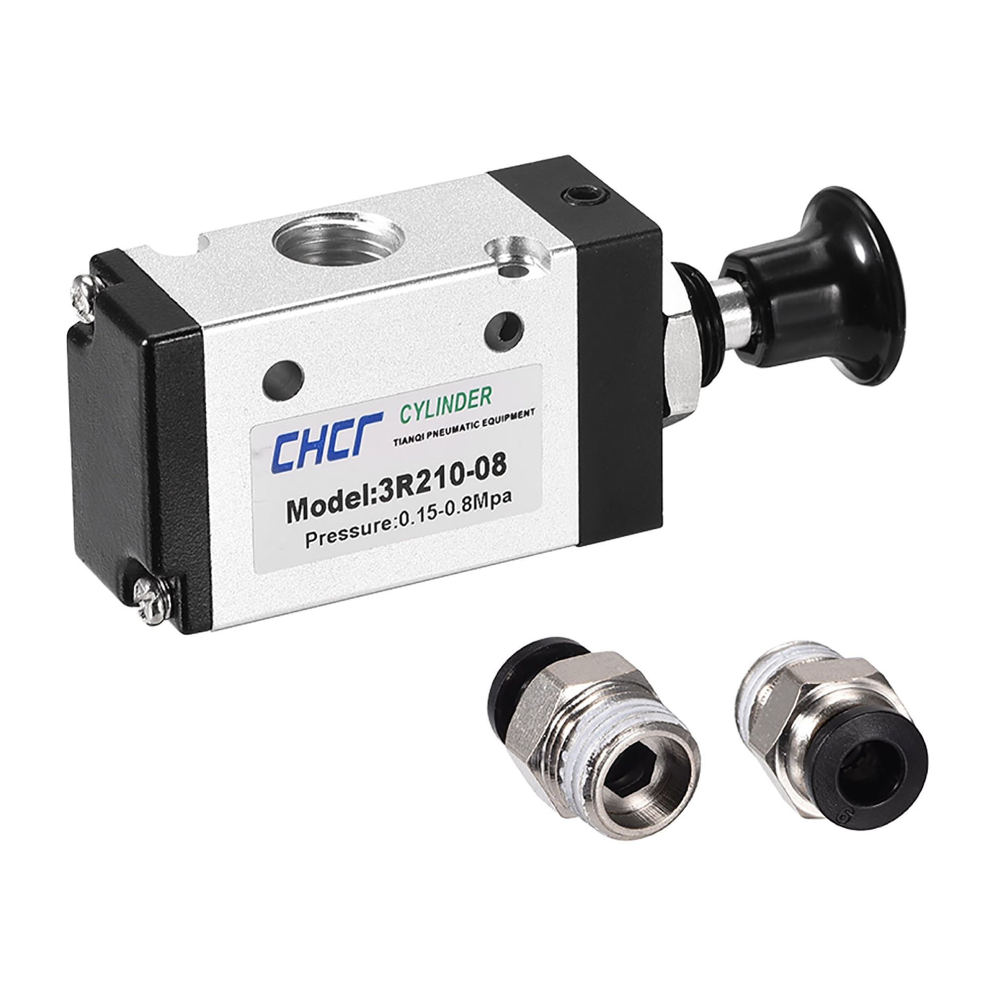 Manual Hand Pull Push Solenoid Valve 2 Position 3 Way 1/4" PT Air Hand ...