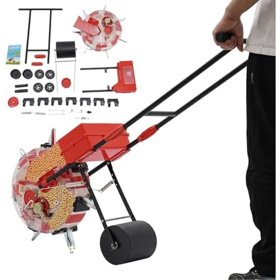 Manual Hand-Push Garden Seeder, Single Row Seeder Planter, Precise ...