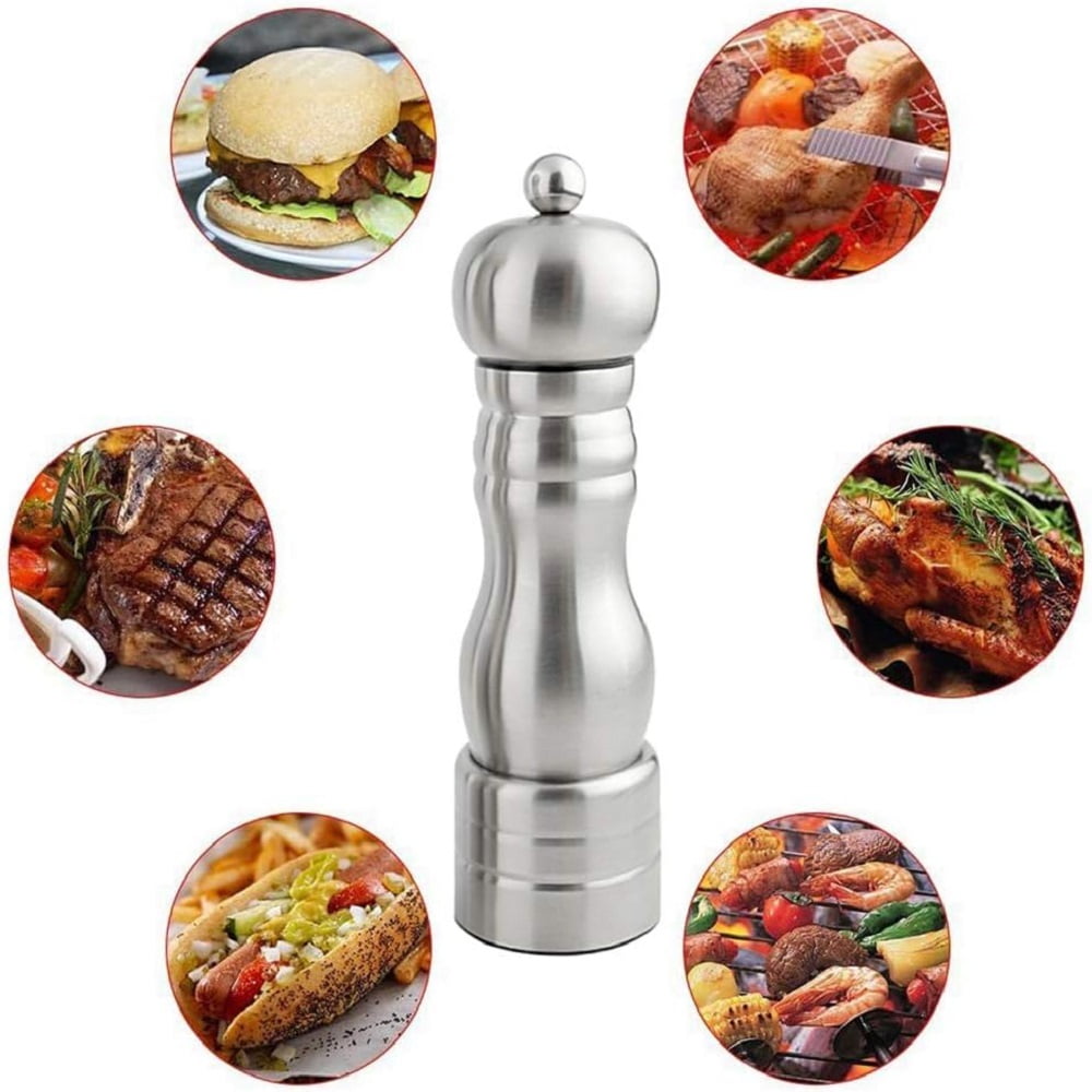 Manual Hand Salt and Pepper Grinder, Portable Hand Twist Pepper Mill ...