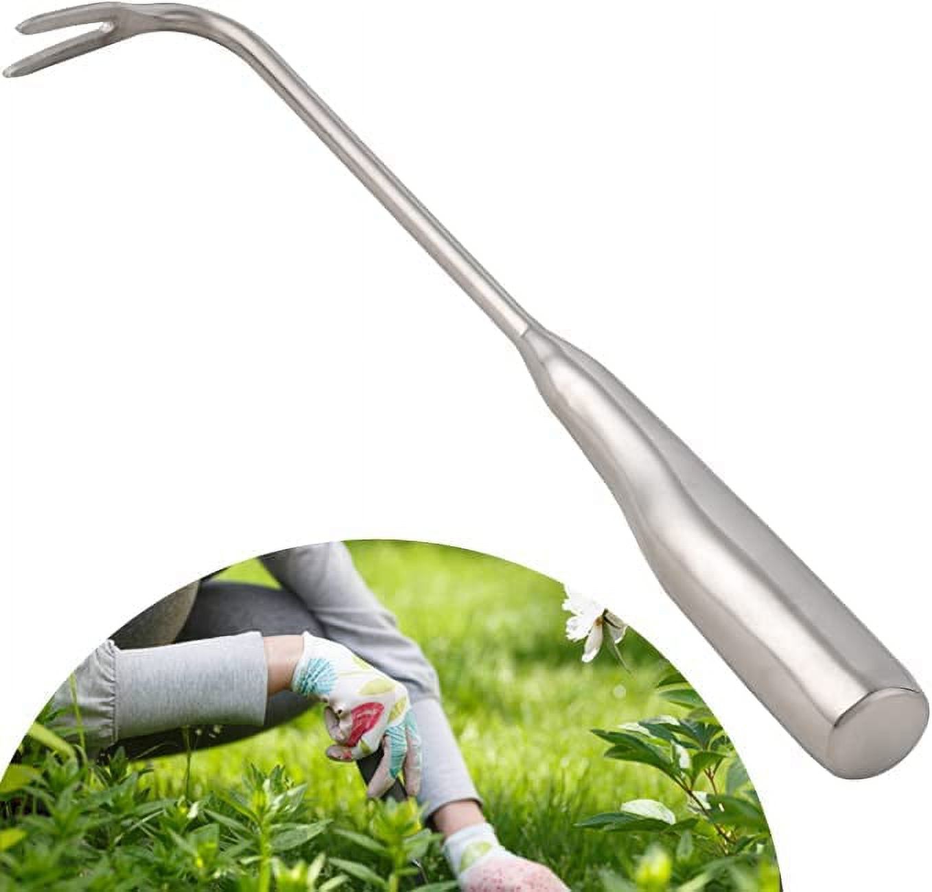 Manual Hand Weeder - 2 Prongs Gardening Hand Tools, for Super Easy Weed ...