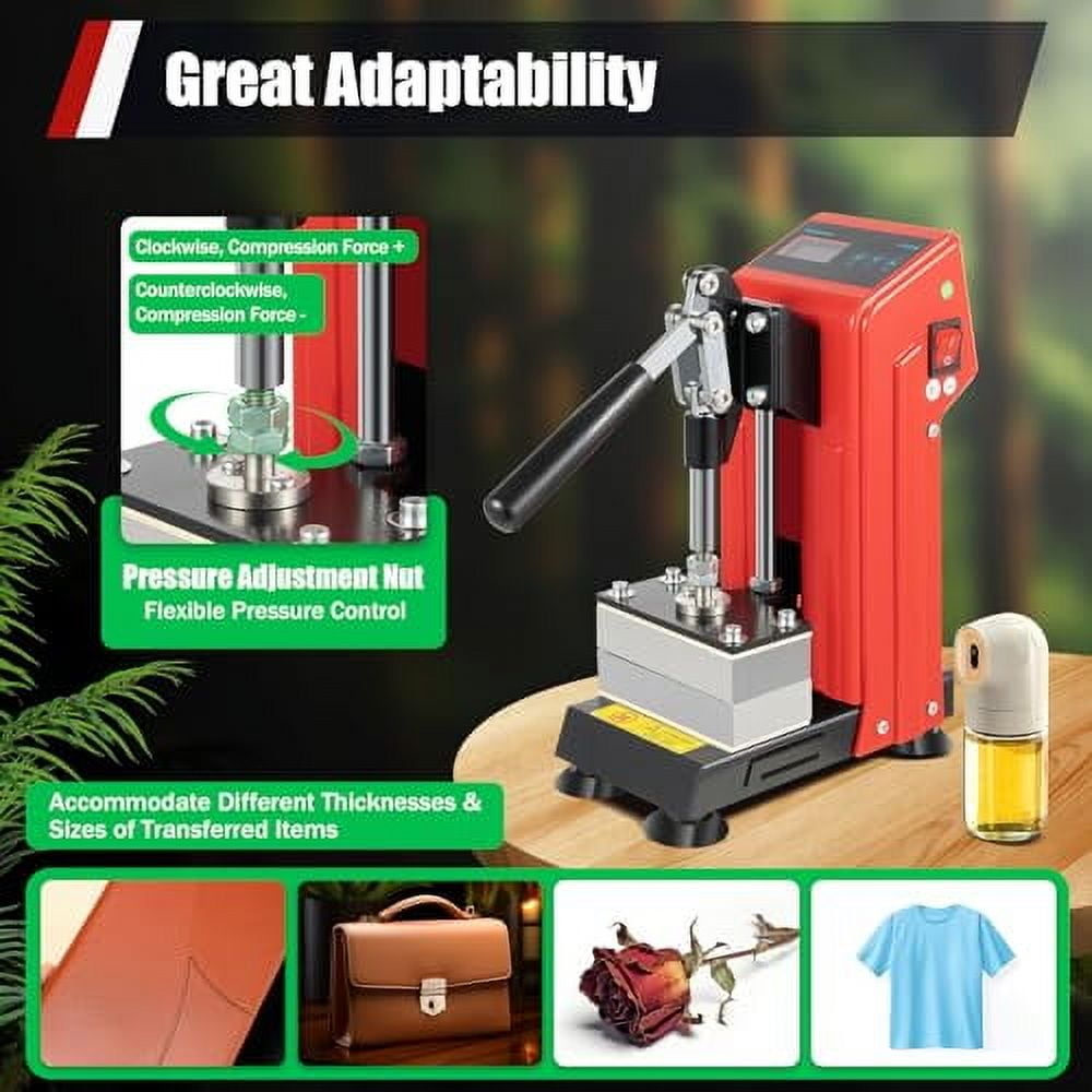 Manual Heat Press Machine, 900W Mini Hot Press Stamping Machine, 110V ...
