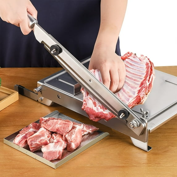 Manual Heavy-Duty Stainless Steel Meat Slicer & Bone Cutter - Hard Bone ...