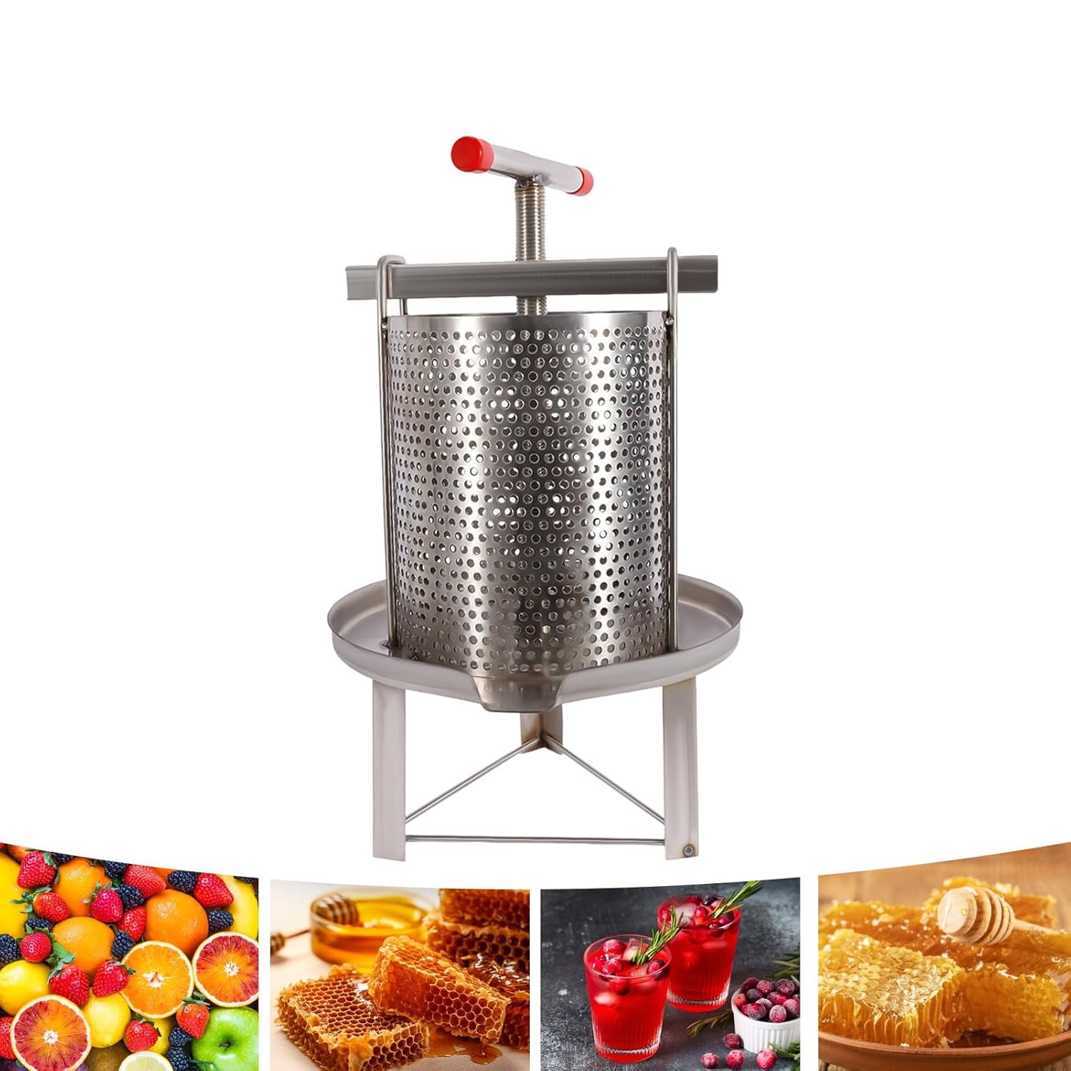 Manual Honey Press Machine, Mesh Honey Press Extractor Stainless Steel ...
