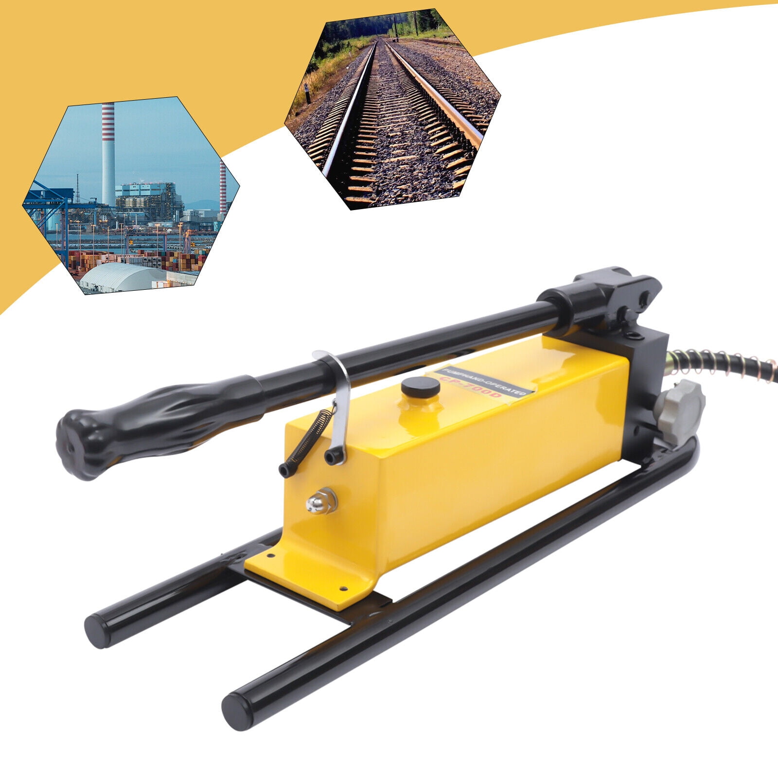 Manual Hydraulic Hand Pump Single Acting 1500CC 10000Psi Hydraulic Cylinder new - Walmart.com