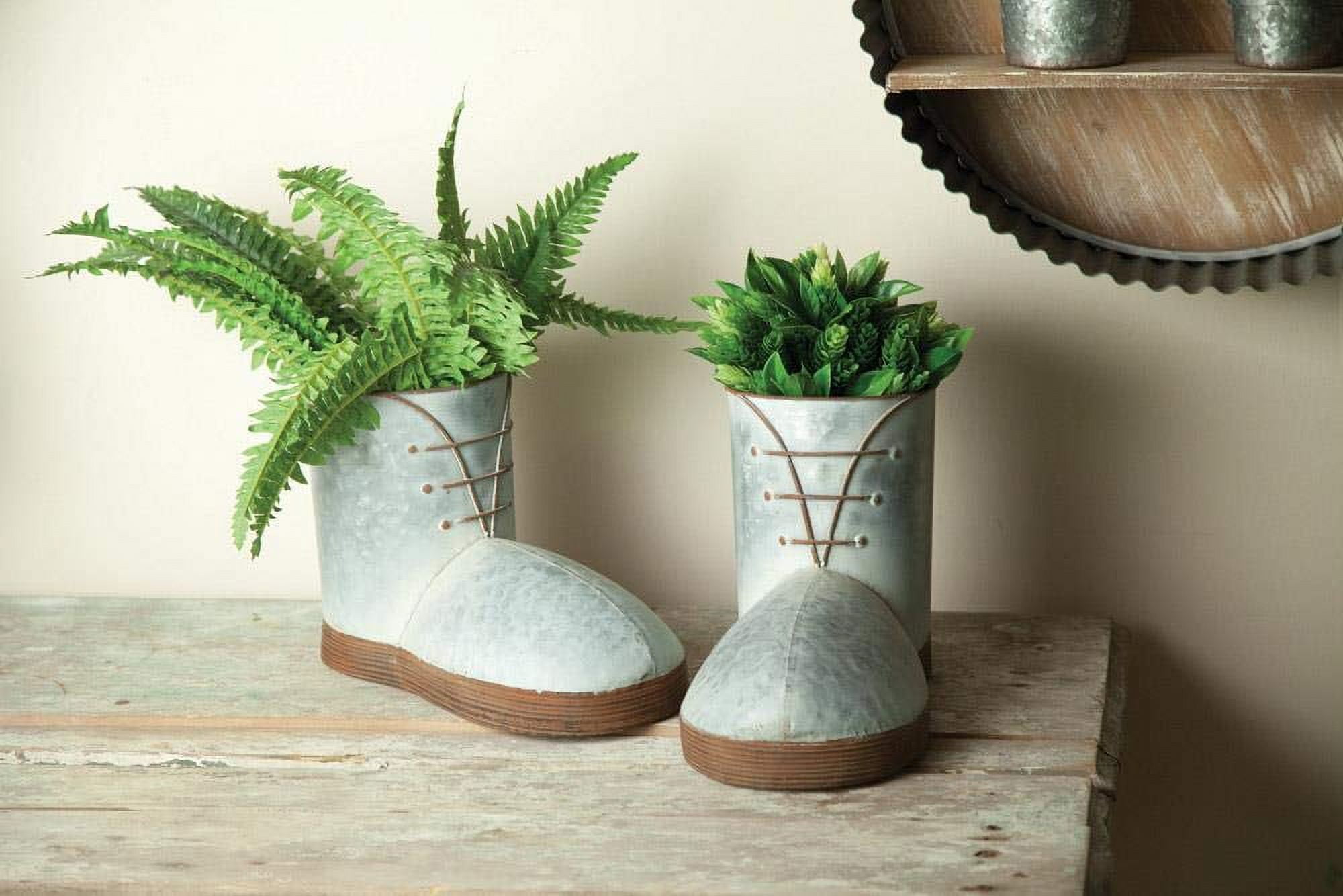 Manual IMFSBT Metal Boots Planter Set of 2 - Walmart.com