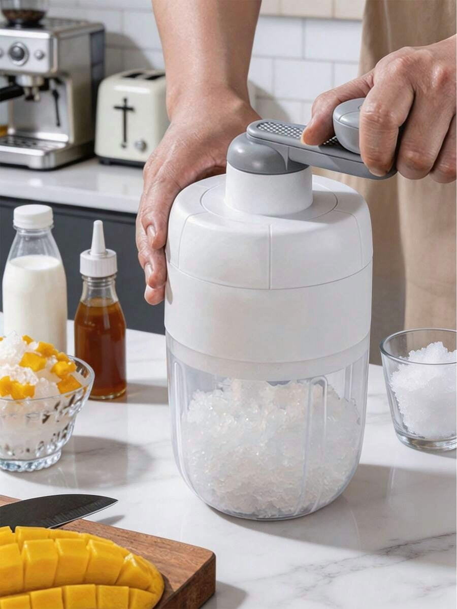 Manual Ice Shaver Machine Portable Hand Cranked Ice Crusher Household ...