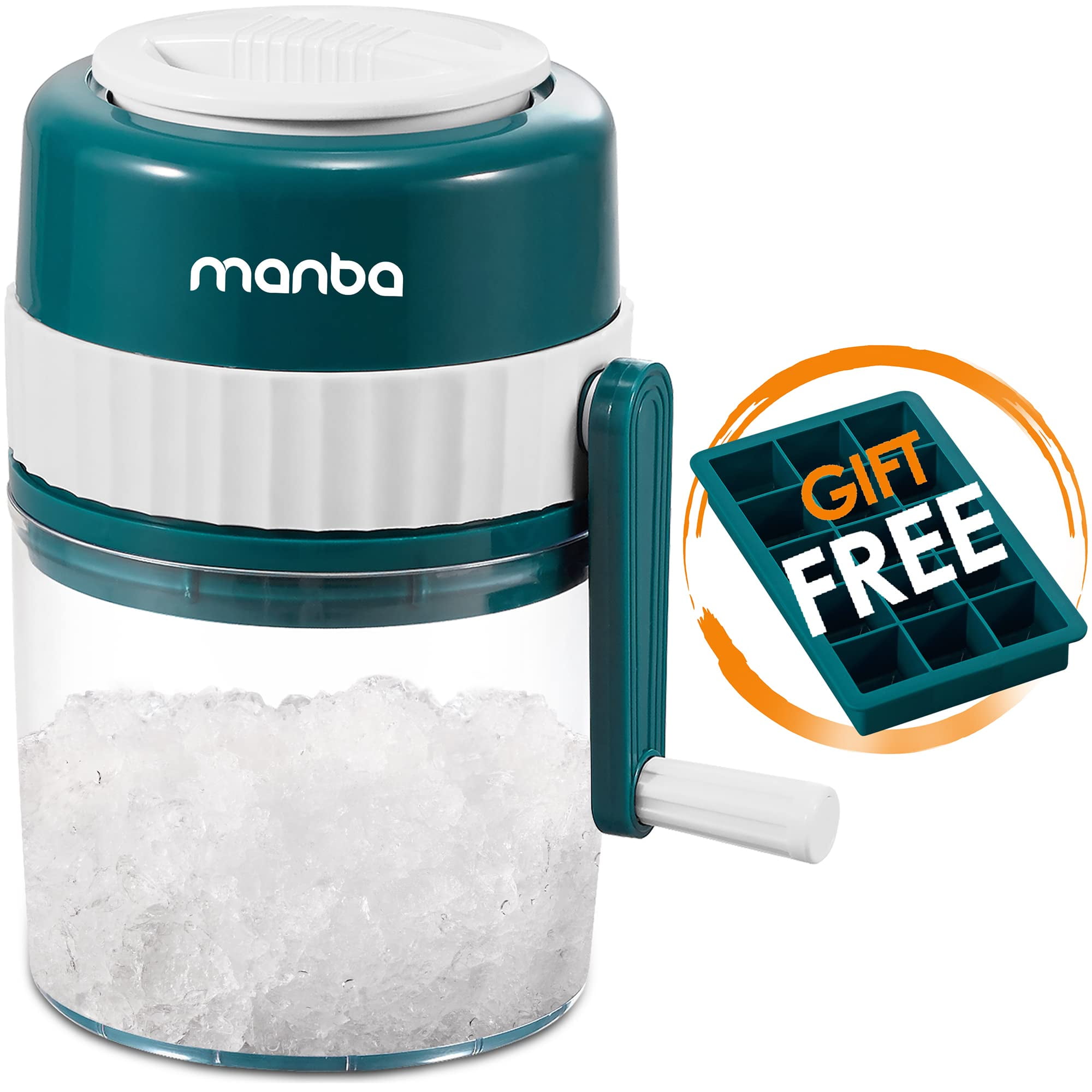 Manual Ice Shaver Machine, Portable Snow Cone Maker with Rustproof ...