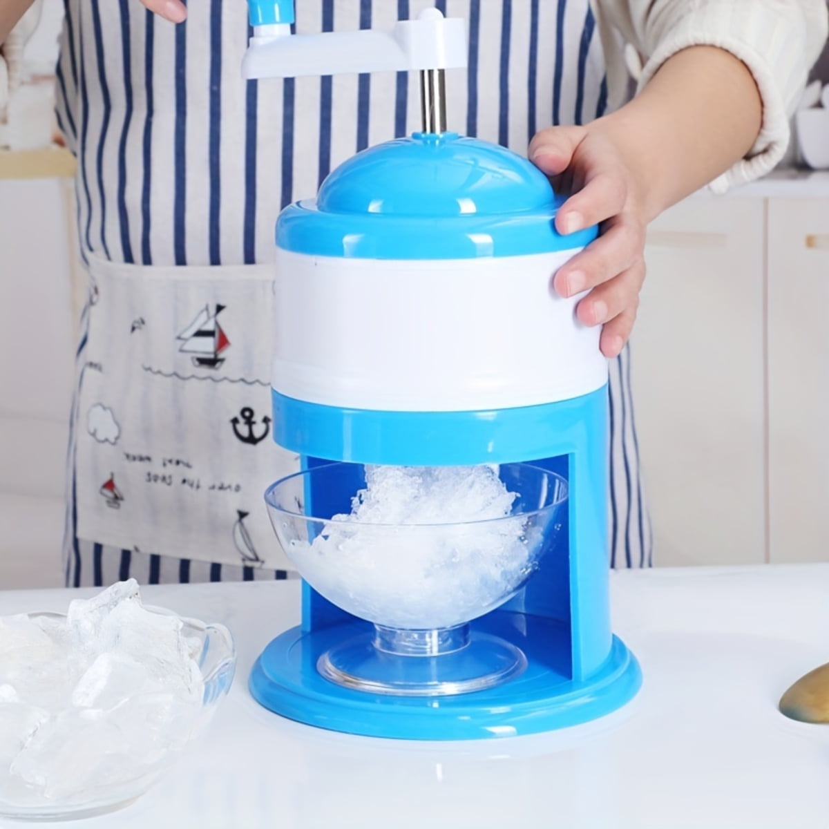 Manual Ice Shaver Slushie Machine Snow Cone Maker Household Shaved Ice ...