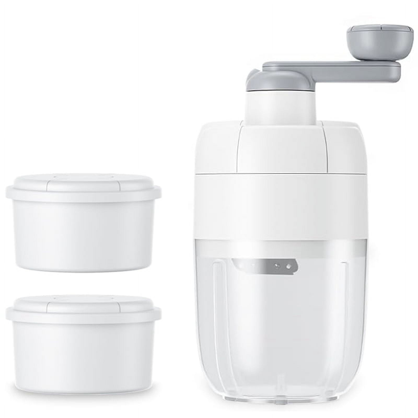 Manual Ice Shaver Snow Cone Machine Portable Shaved Crushed Ice Maker ...