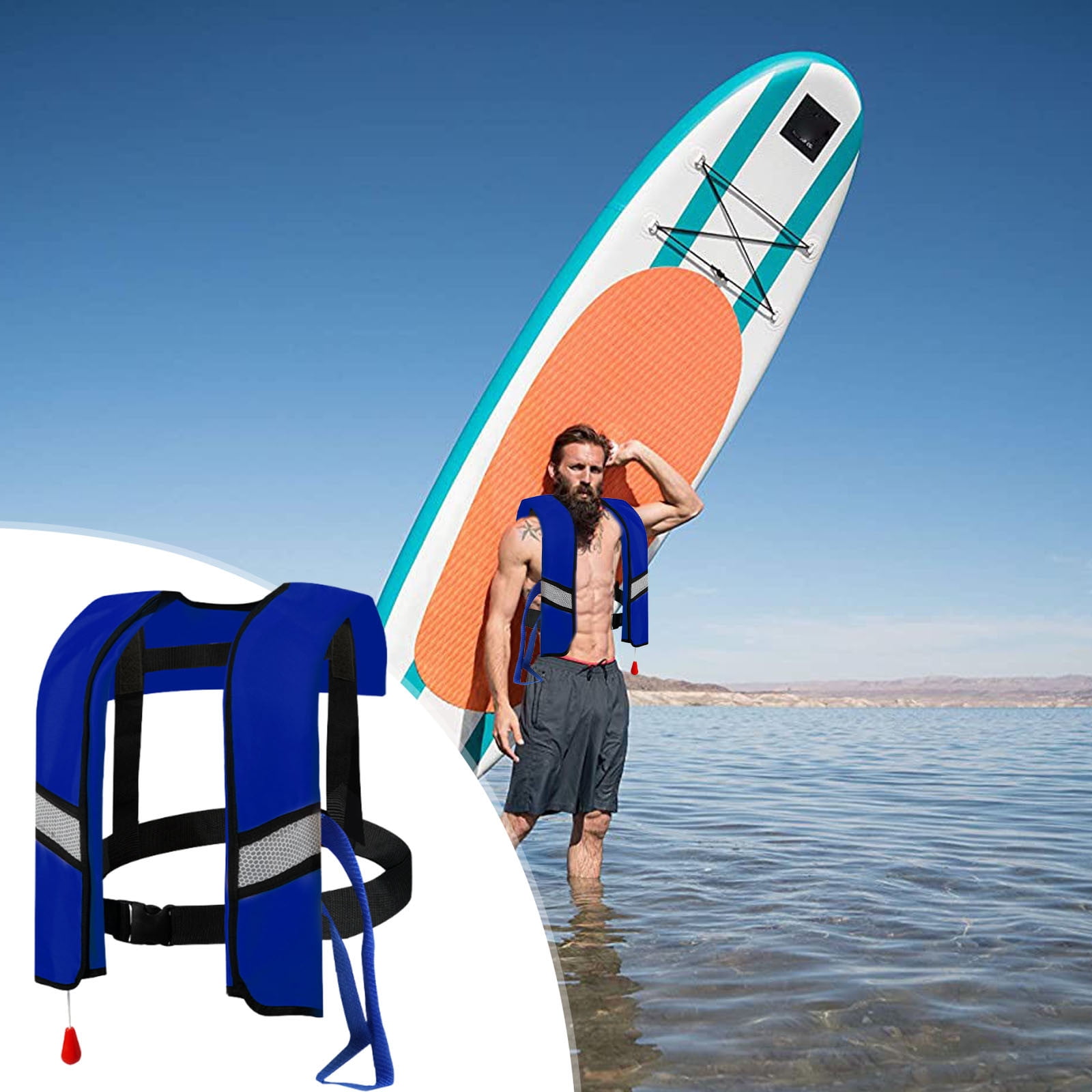 Manual Inflatable Life Jacket for Adults, Inflatable Life Vest for ...