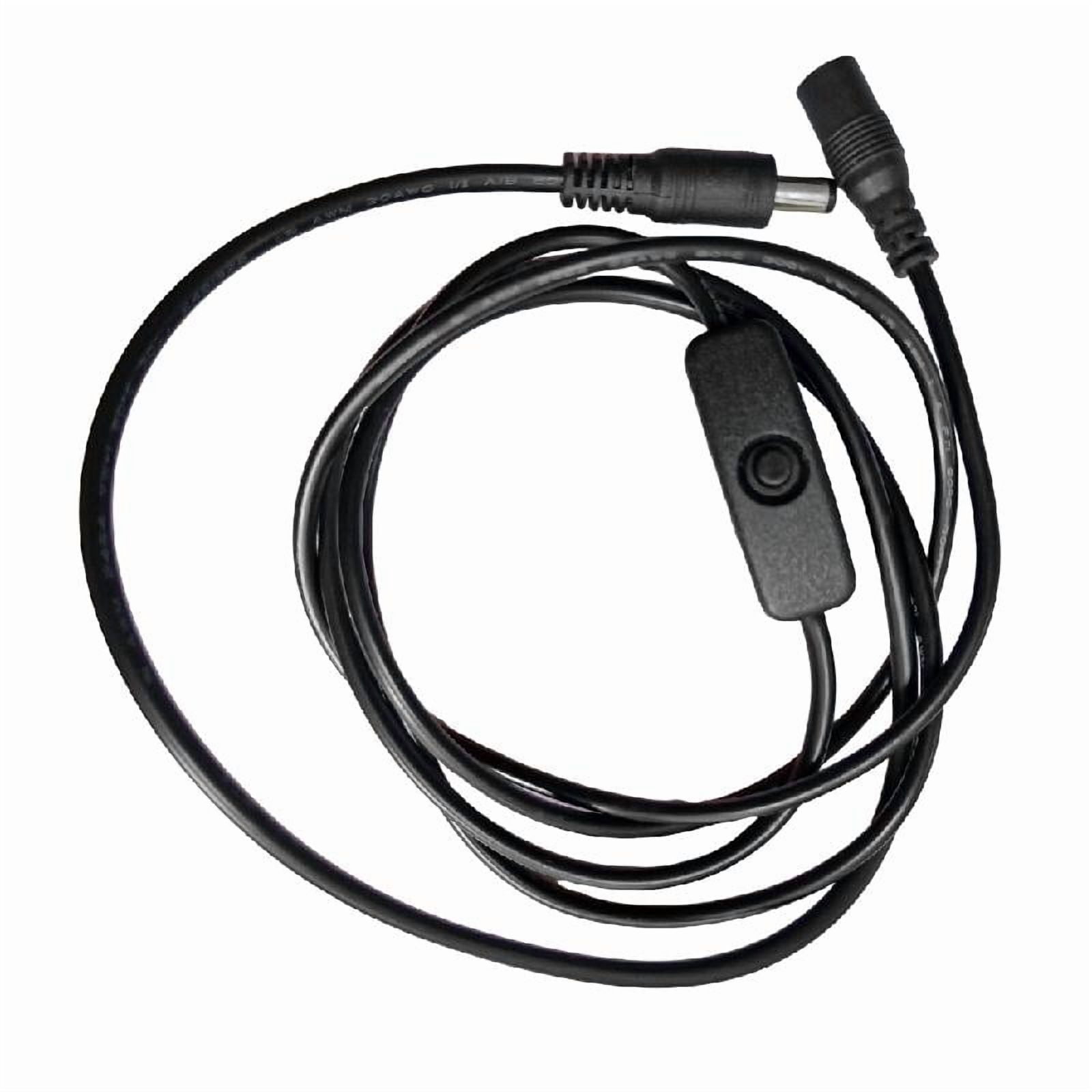 Manual Inline Power Switches Extension Cable Male to Female 5.5x2.1mm ...