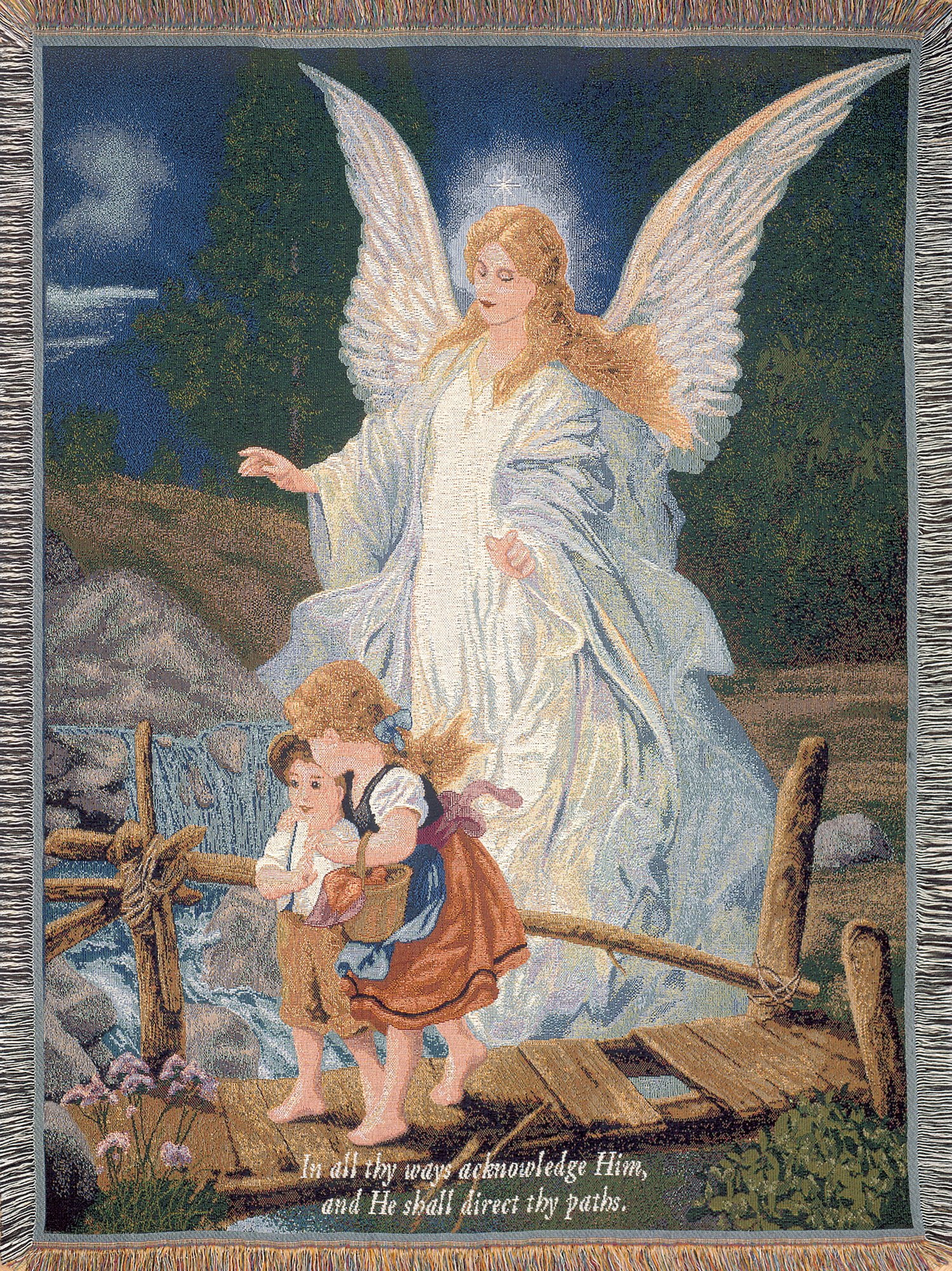 Manual Inspirational Collection 50 x 60-Inch Tapestry Throw with Verse ...