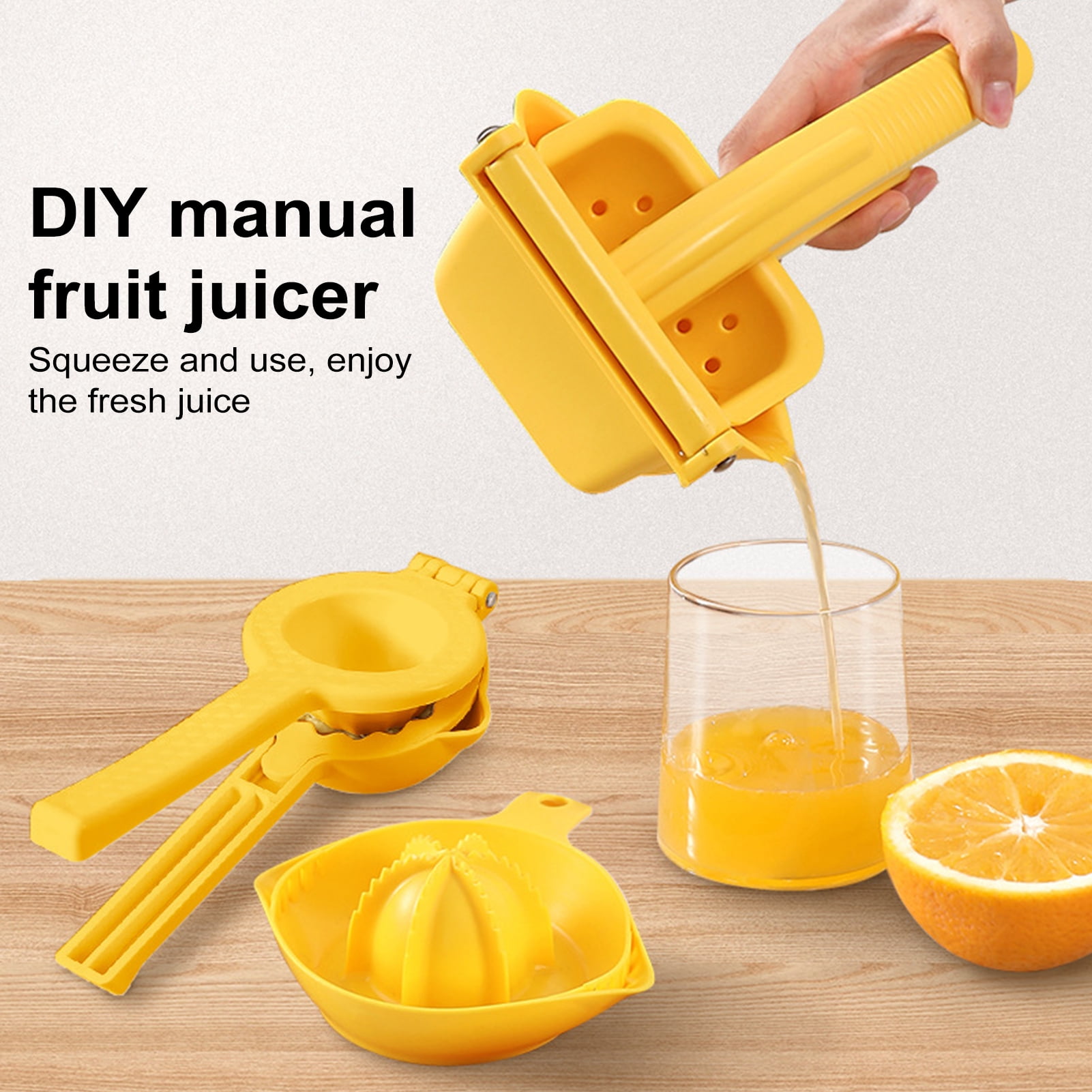 Manual Juicer Citrus Squeezer Handheld Juice Extractor Easy to Clean Portable Juicer for All ...