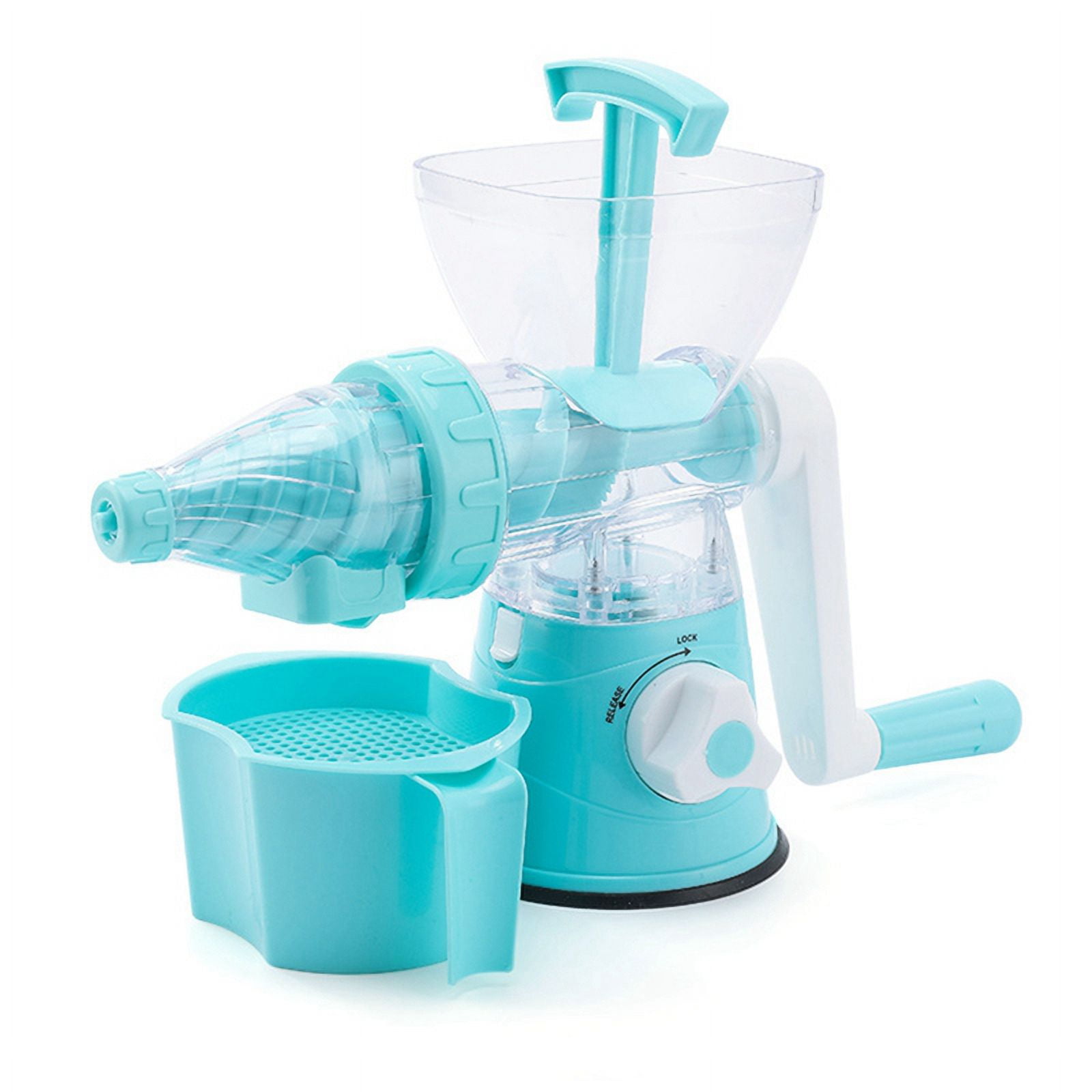 Manual Juicer Silicone Suction Bottom Hand-Cranked Juicer Easy Storage ...