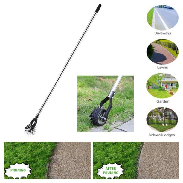 Manual Lawn Edger for Sidewalks Wheel Rotary Lawn Edger 67.32 inch ...