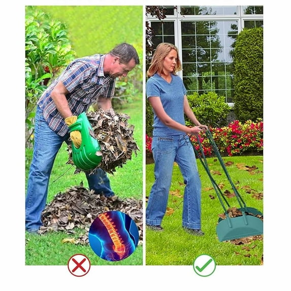 Manual Leaf Rake With Hand Rake Rake For Collecting Leaves, Garden Yard ...