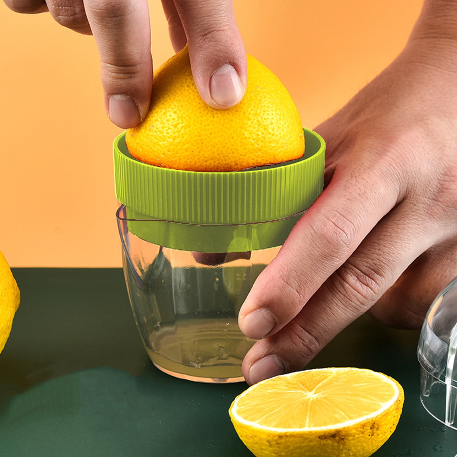 Manual Lemon Juicer, Portable Hand Press with Pulp Strainer ...
