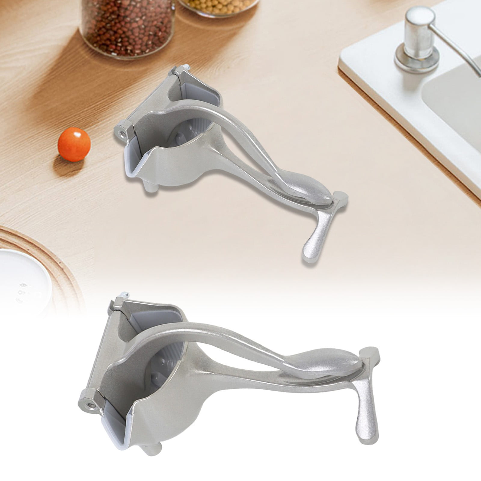 Manual Lemon Squeezer Silver, Stainless Steel Citrus Press Juicer for ...