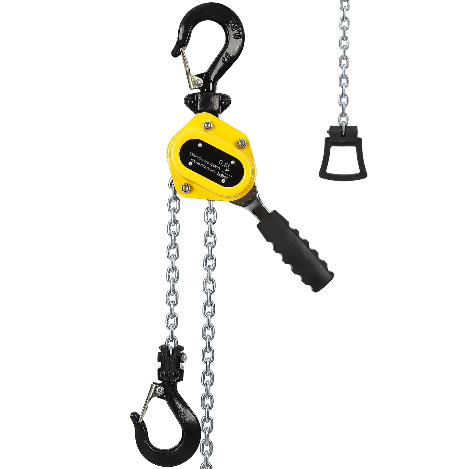 Manual Lever Chain Hoist, 0.25 Ton 5 Ft Lift Lever Hoist Ratchet Chain ...