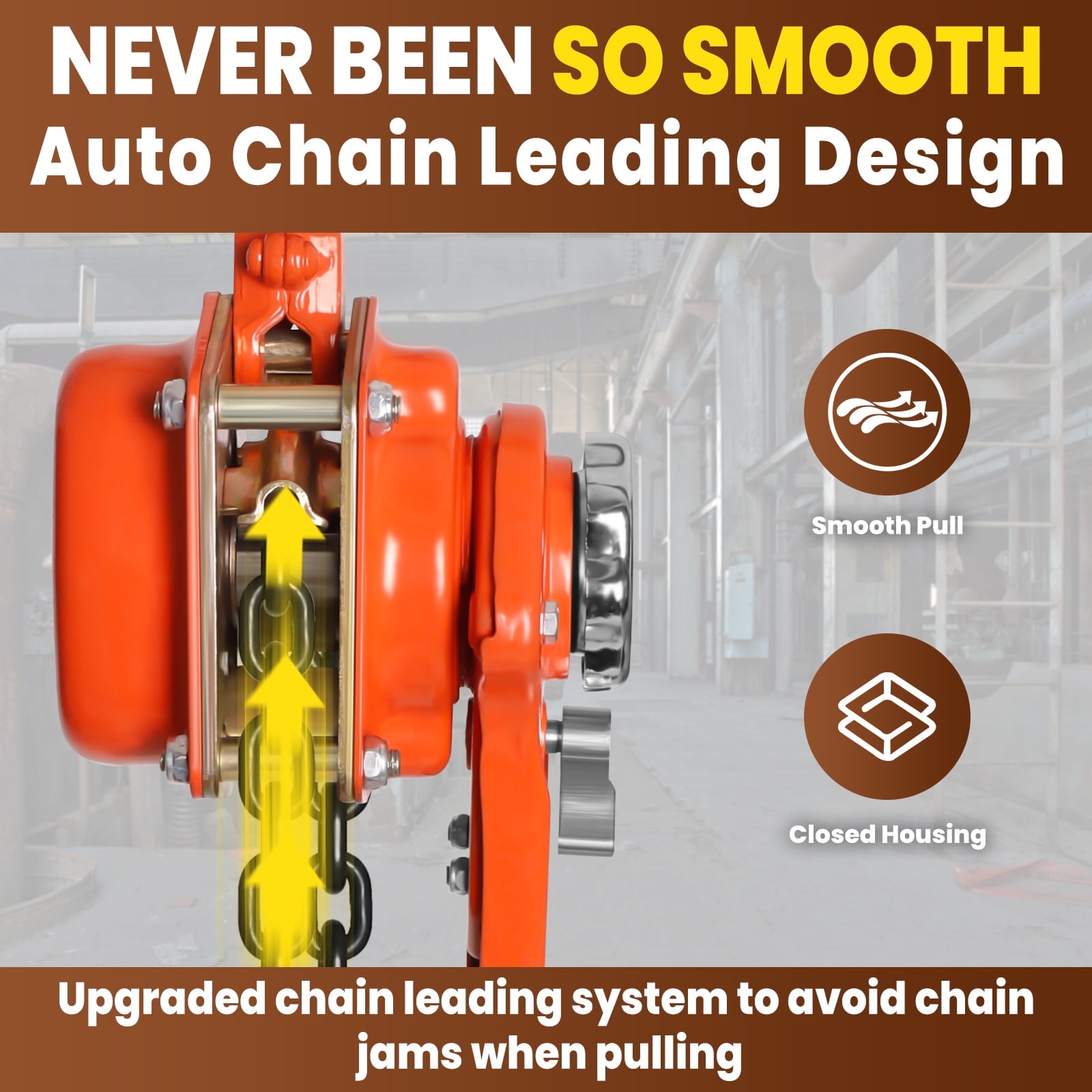 Manual Lever Chain Hoist, 0.75 Ton 1650 lbs Capacity 10 FT Come Along ...
