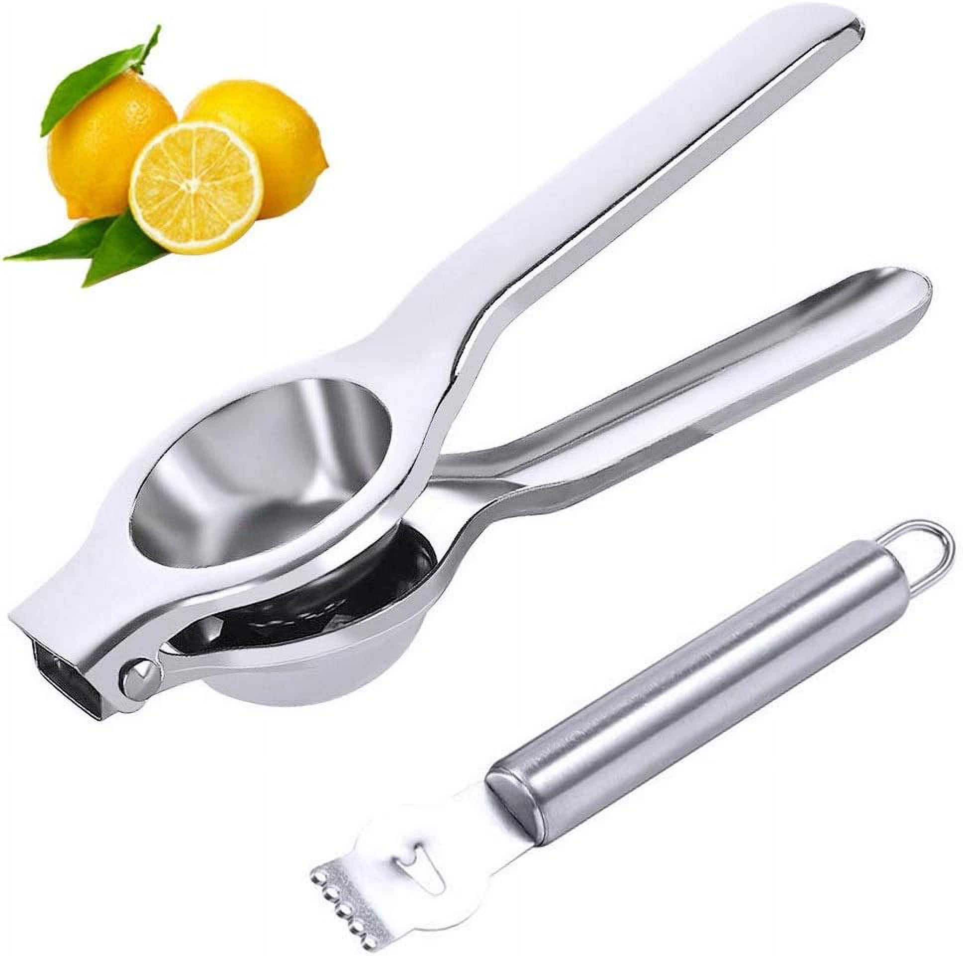 Manual Lime Squeezer with Lemon Zester, Stainless Steel Orange Lemon ...