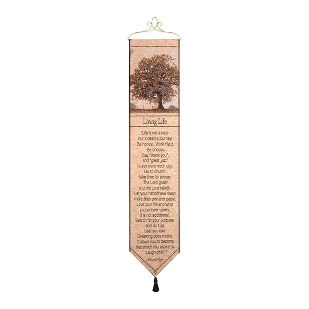 Manual Living Life-9X41 Woven Tapestry Bell Pull - Walmart.com