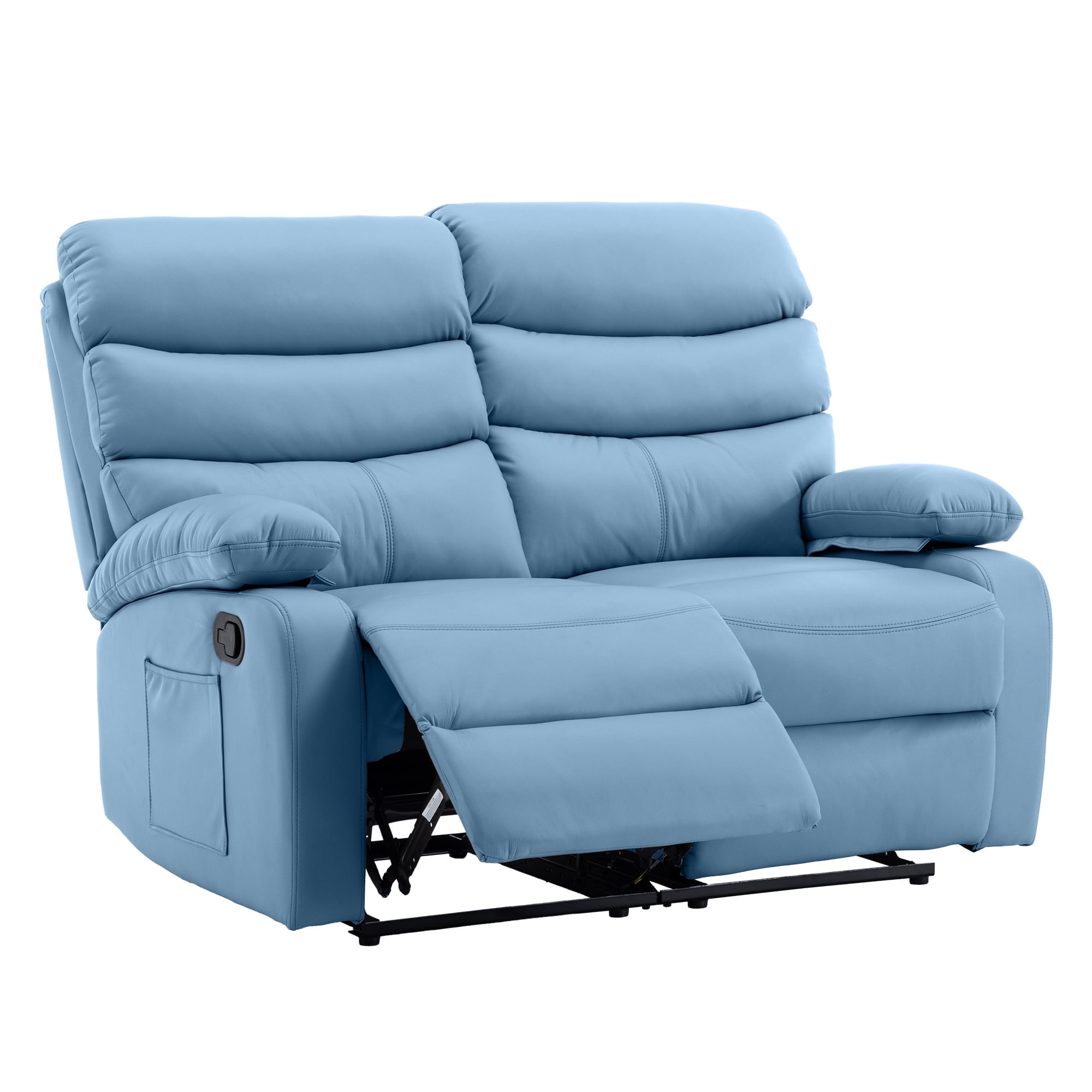 hzlagm Double Recliner Loveseat, Home Theater Seating with Console, 2 ...